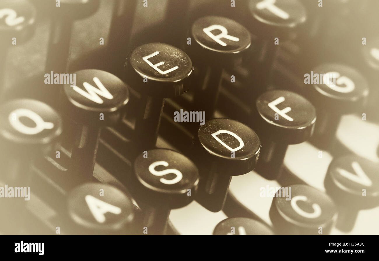 Close up photo of antique typewriter keys Stock Photo - Alamy