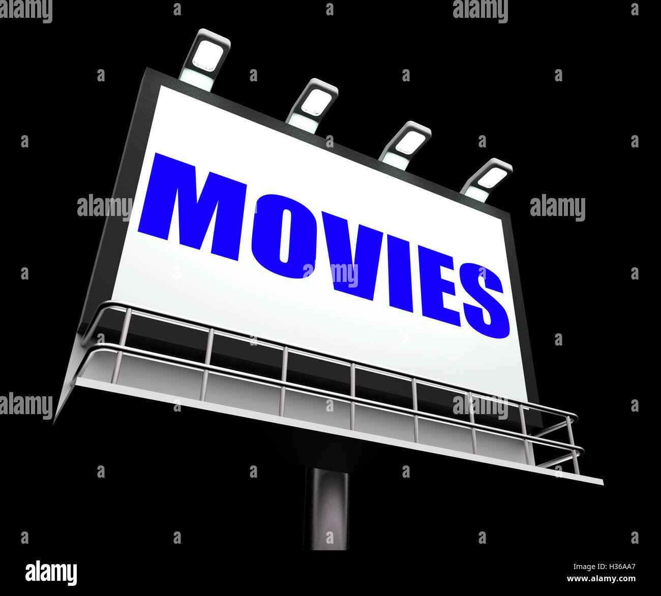 Movies Sign Means Hollywood Entertainment and Picture Shows Stock Photo ...
