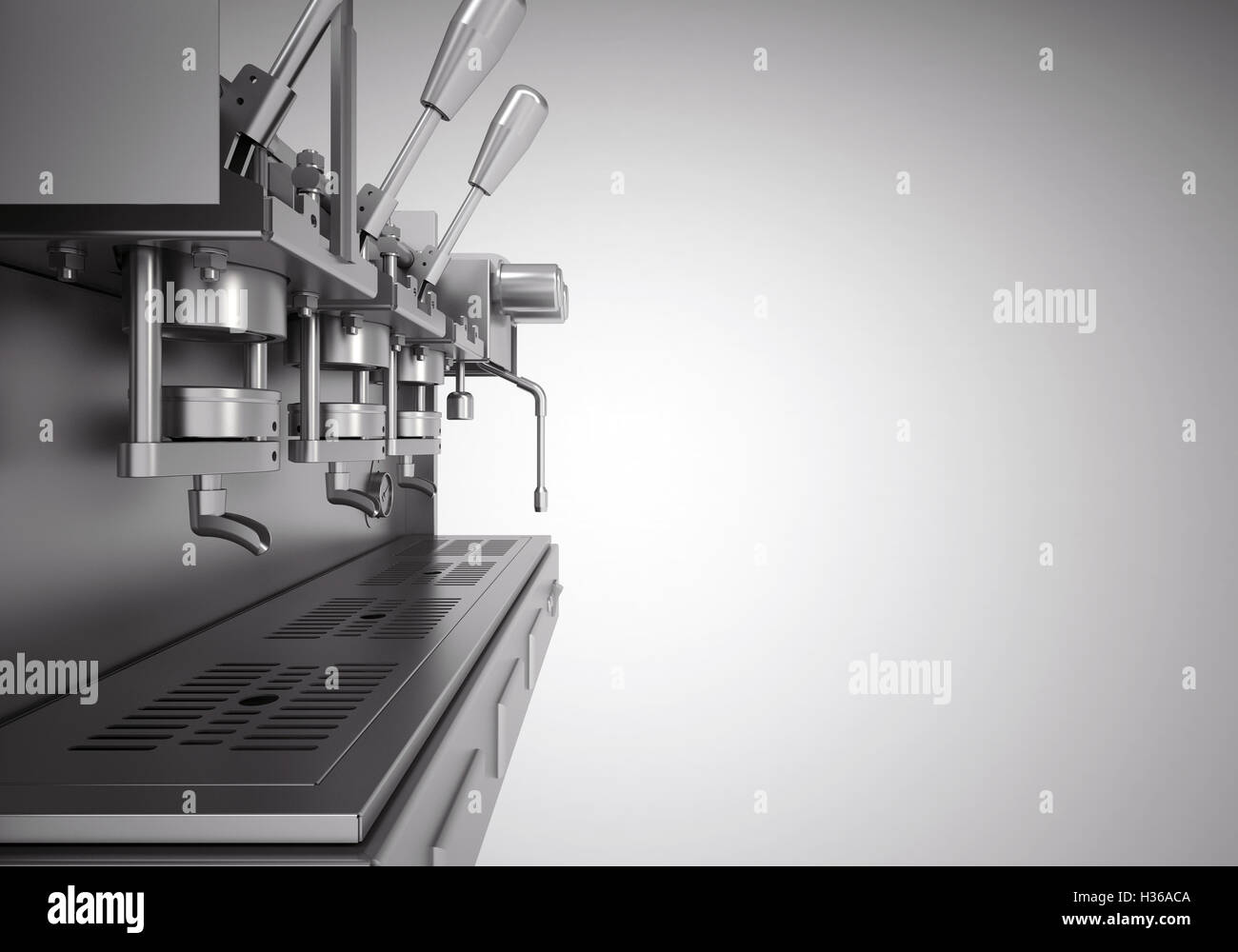 Professional metal electric coffee machine Stock Photo - Alamy