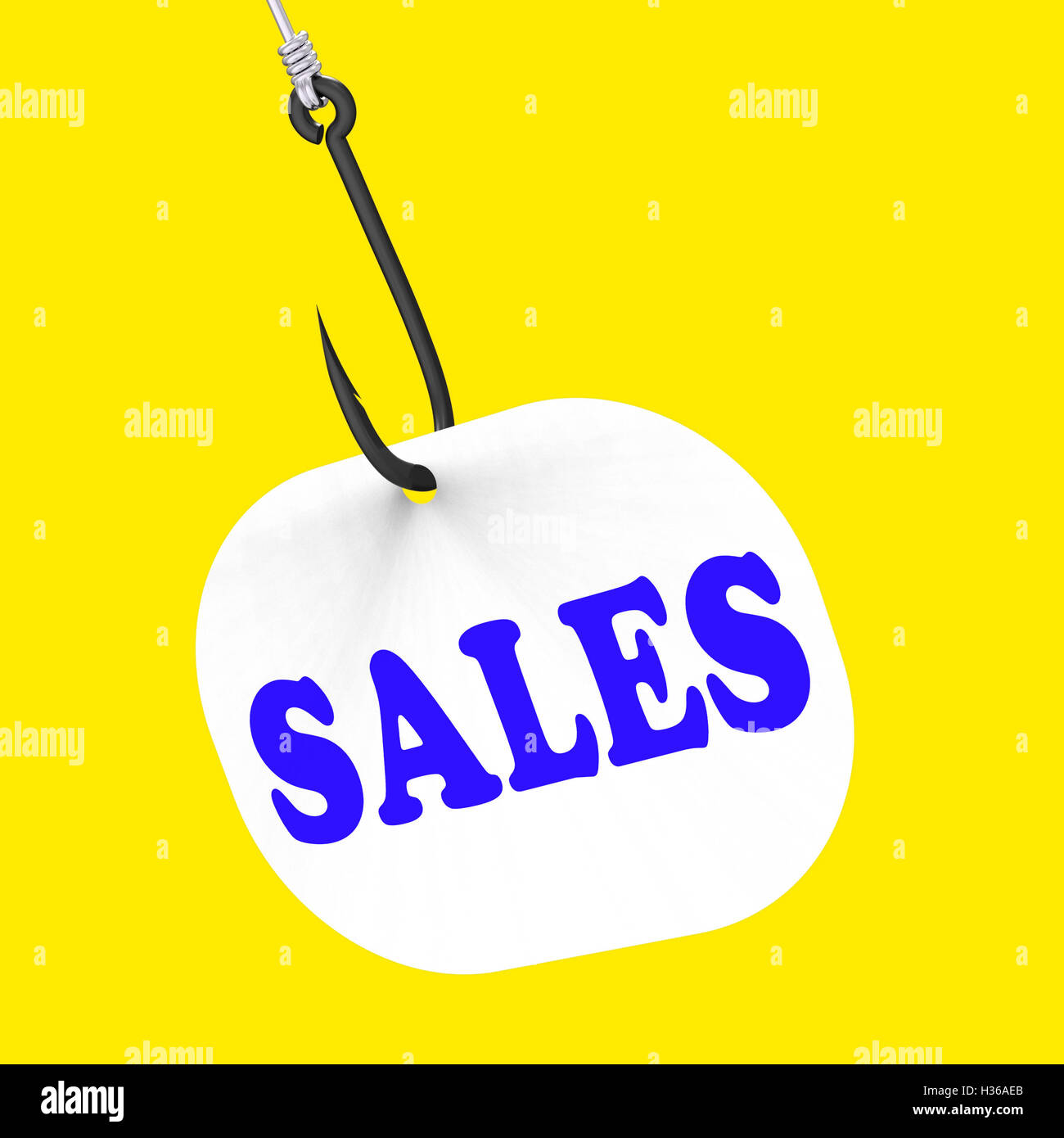 Sales On Hook Shows Great Clearances And Promos Stock Photo - Alamy