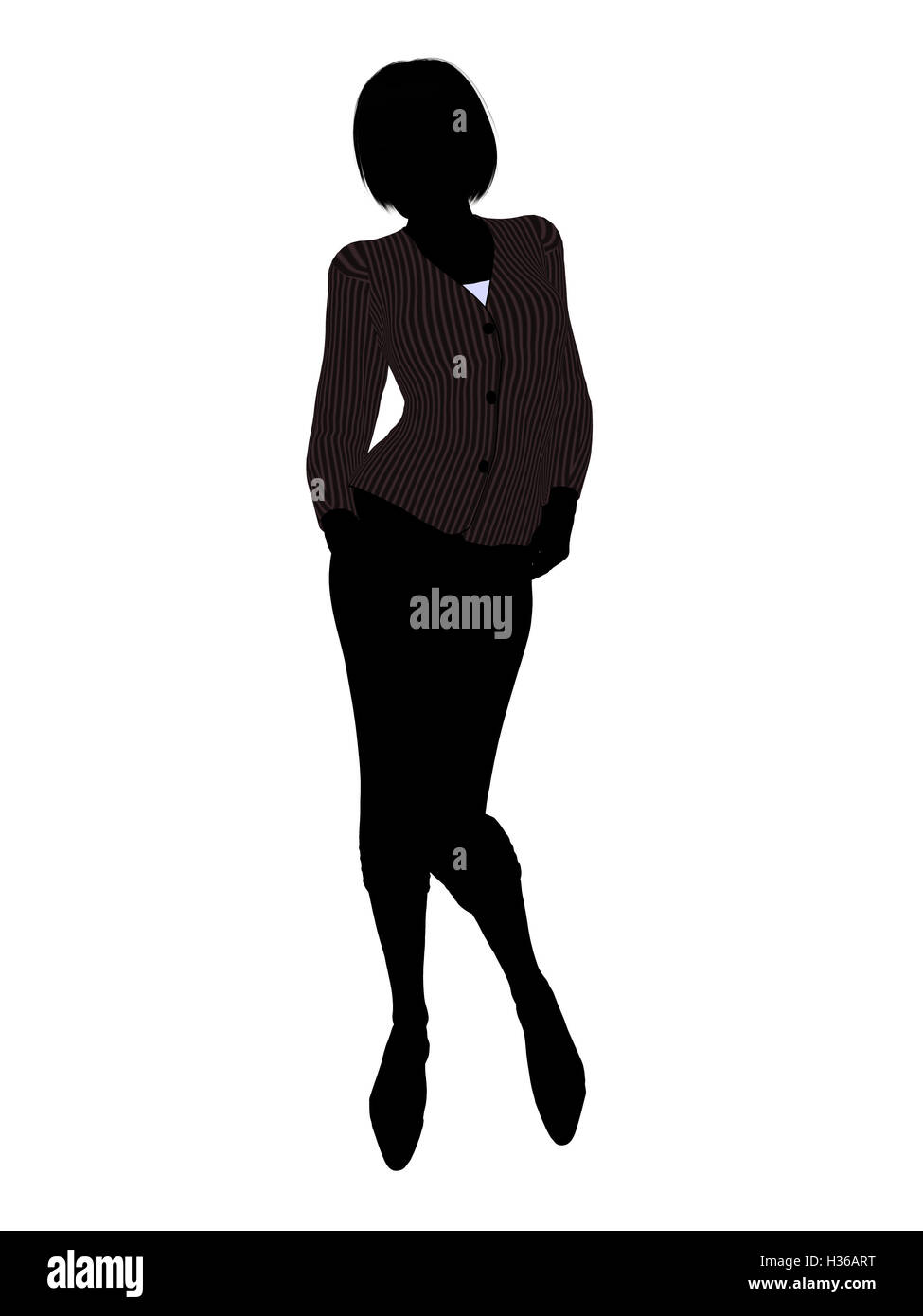 Female Office Illustration Silhouette Stock Photo - Alamy