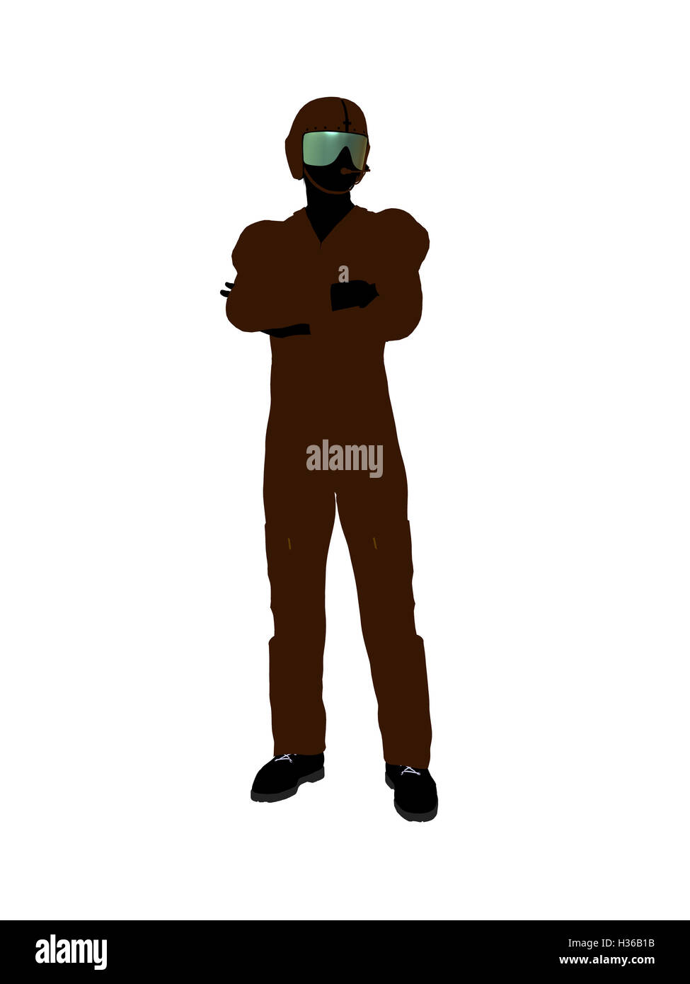 Male Pilot Illustration Silhouette Stock Photo - Alamy