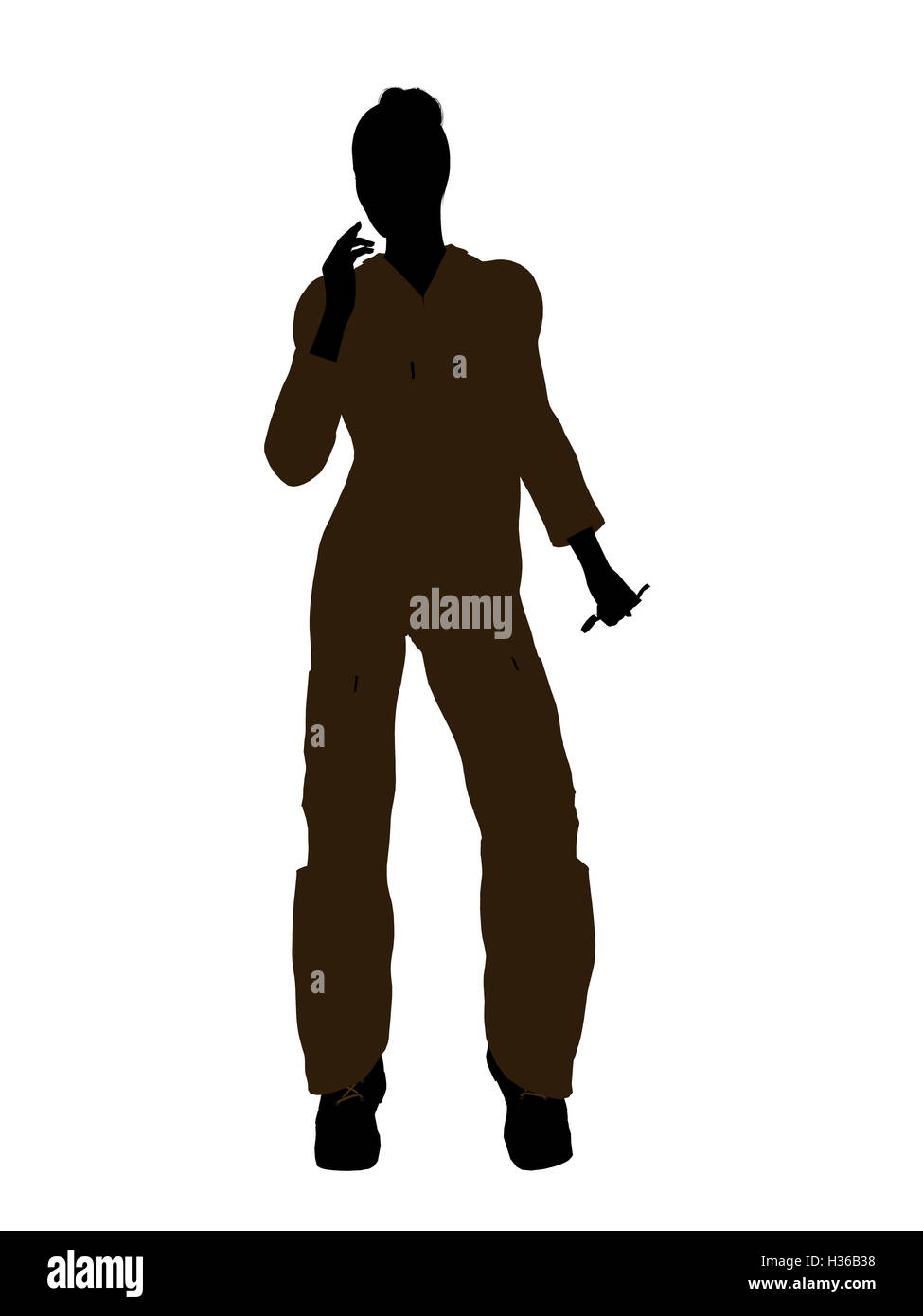 Female Mechanic Silhouette Stock Photo - Alamy