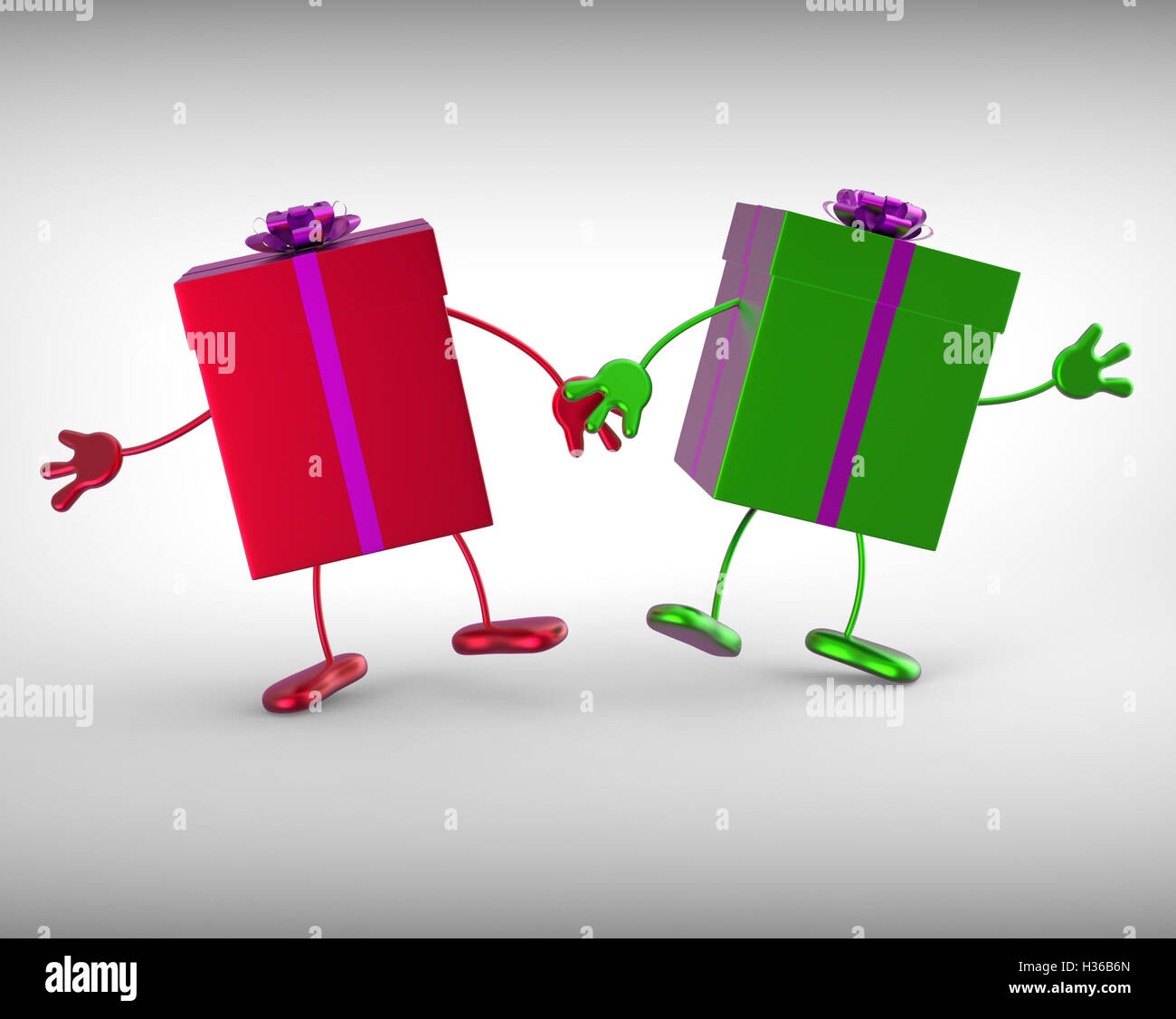 Presents Mean Receiving And Unwrapping Xmas Or Birthday Gift Stock ...