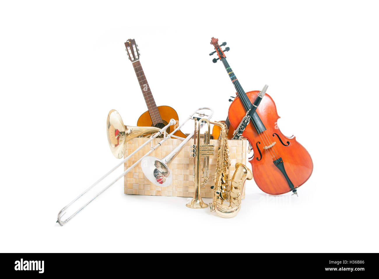 Saxophone musical instrument clarinet hi-res stock photography and ...