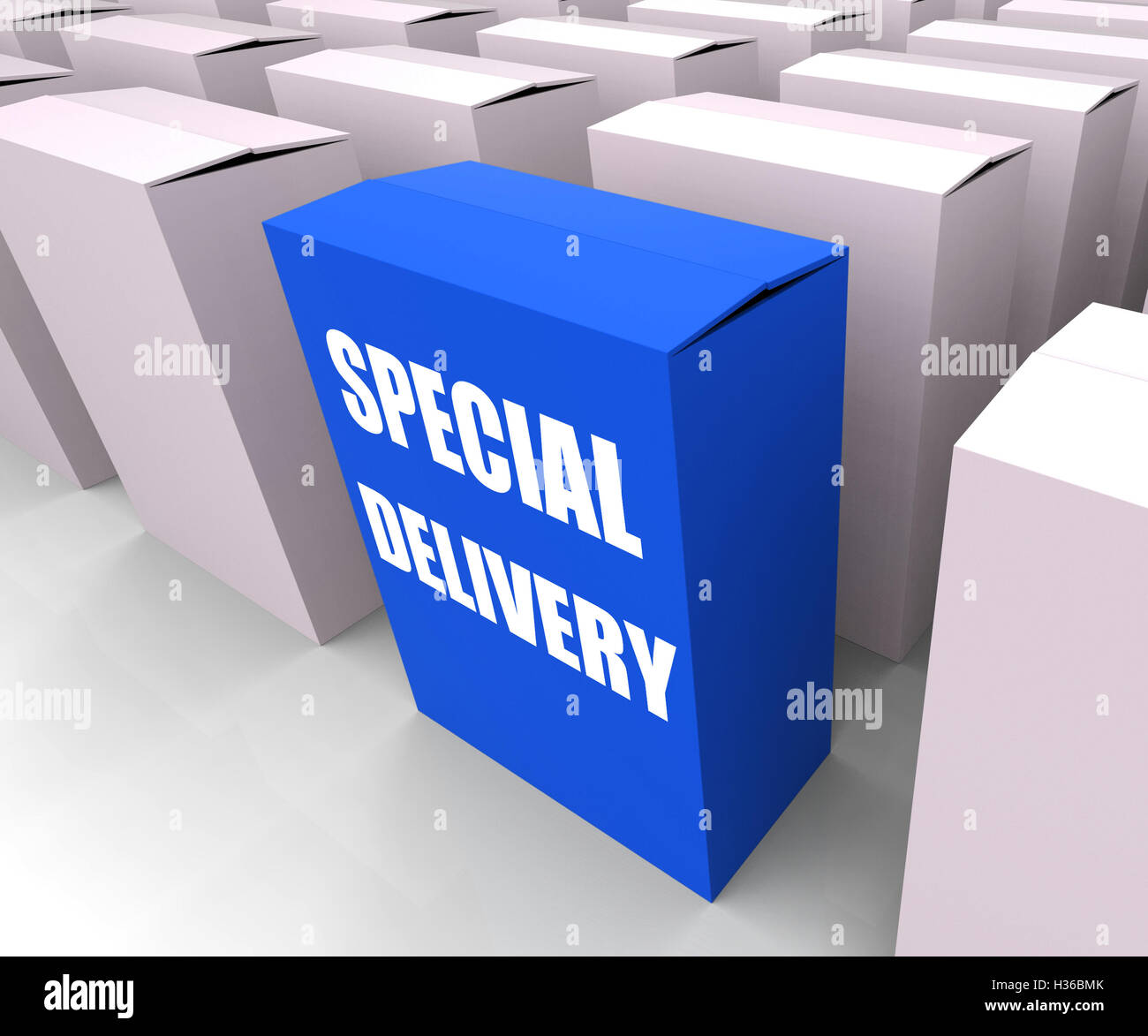 Special Delivery Box Shows Secure and Important Shipping Stock Photo ...