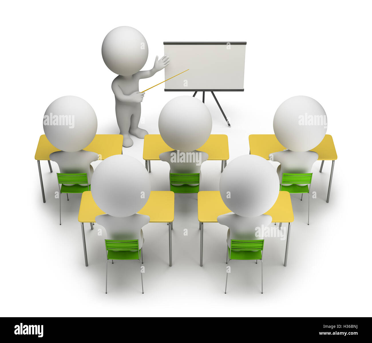 3d small people - training courses Stock Photo - Alamy