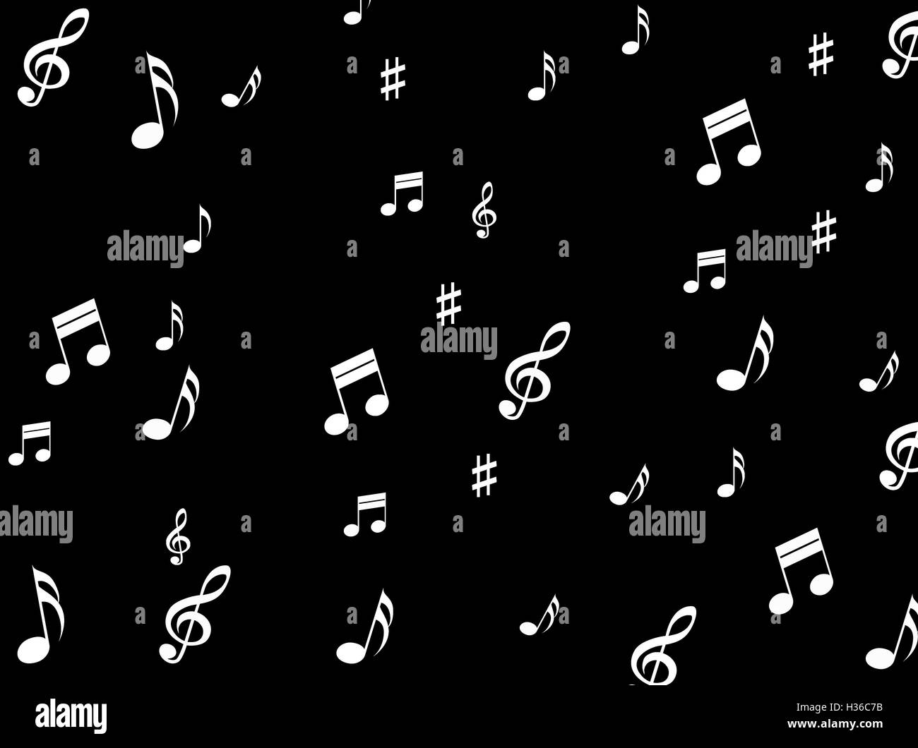 Musical Notes Background Means Melodies Sounds And Notes Stock Photo ...