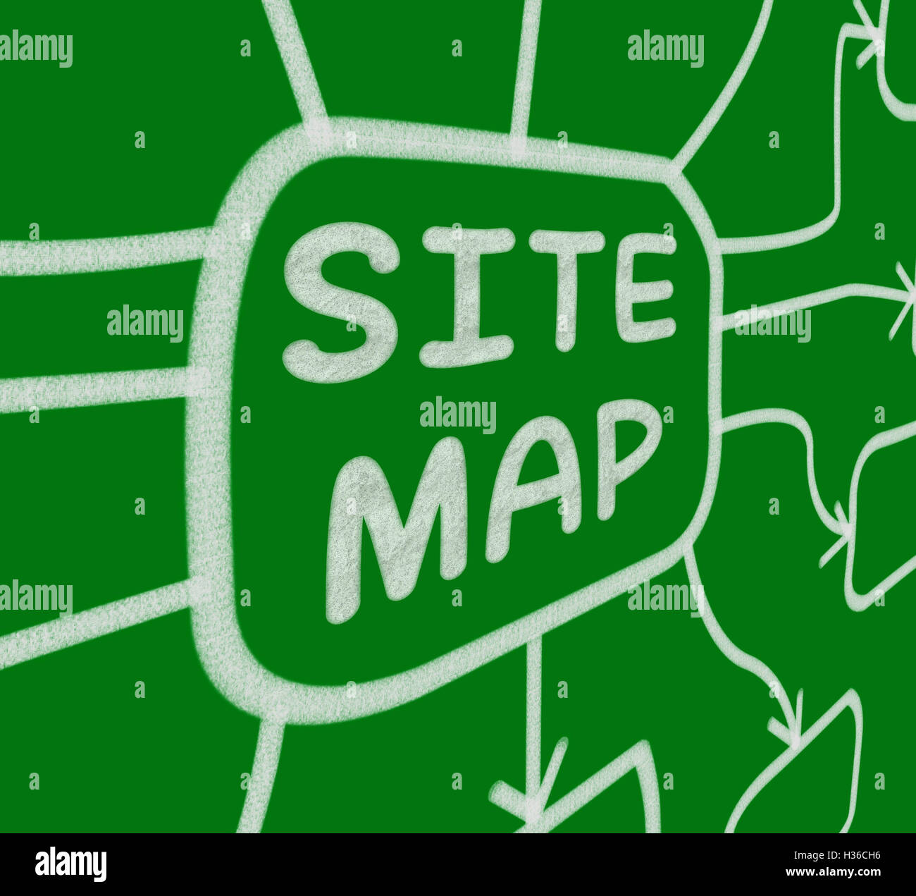 Site Map Diagram Means Layout Of Website Pages Stock Photo - Alamy