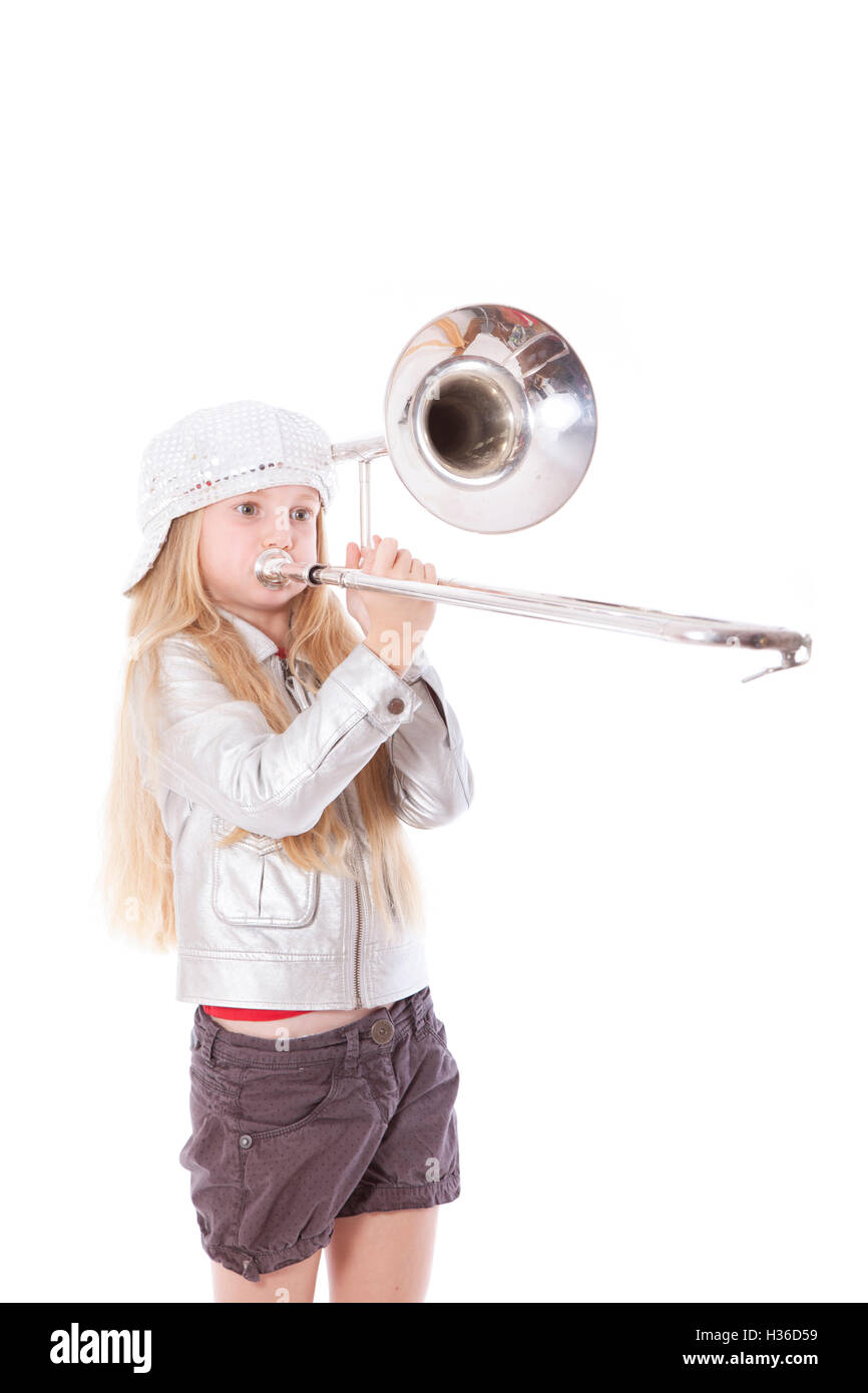 Girl trombone hi-res stock photography and images - Alamy