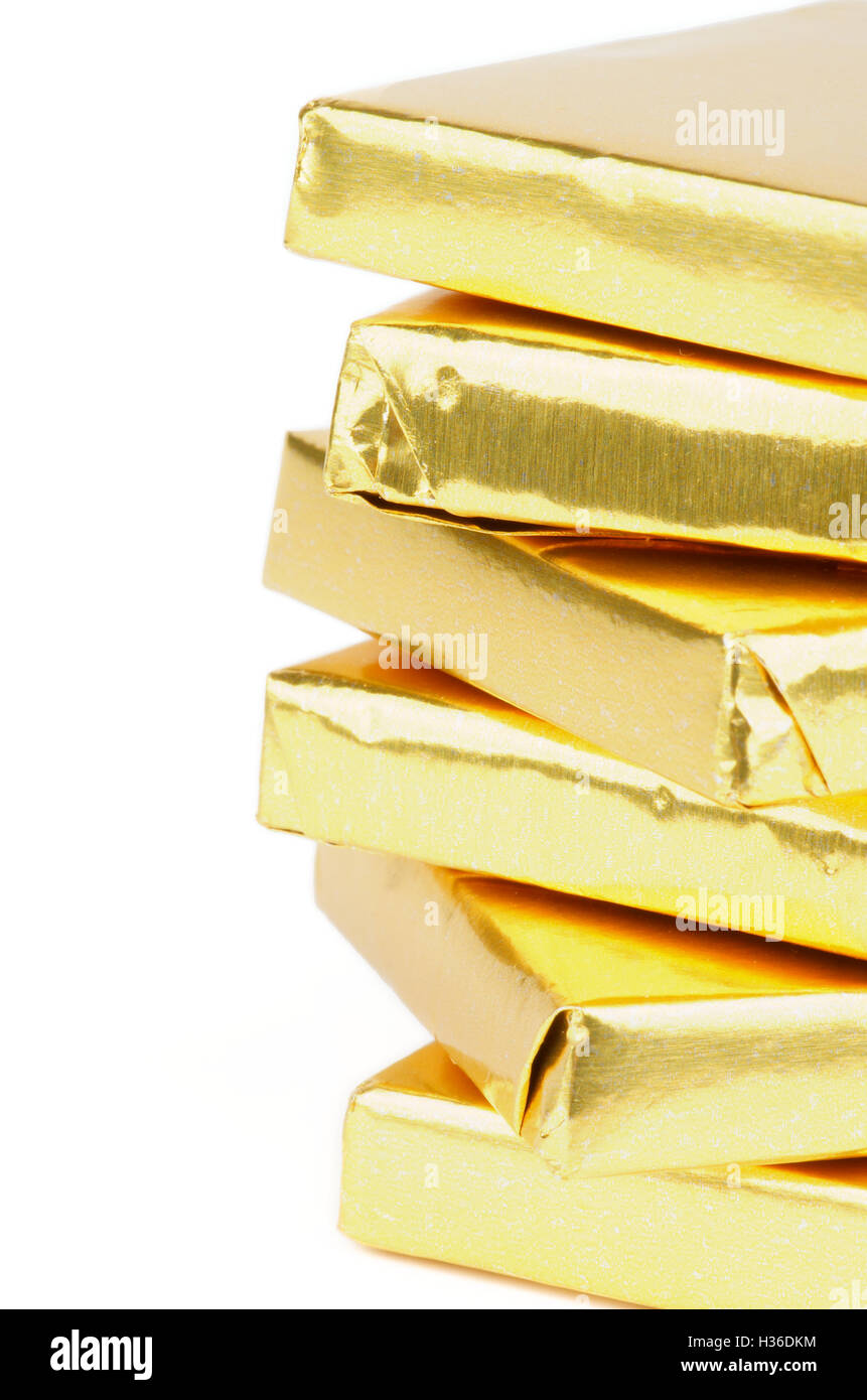 Stack of Chocolate Pieces Stock Photo - Alamy