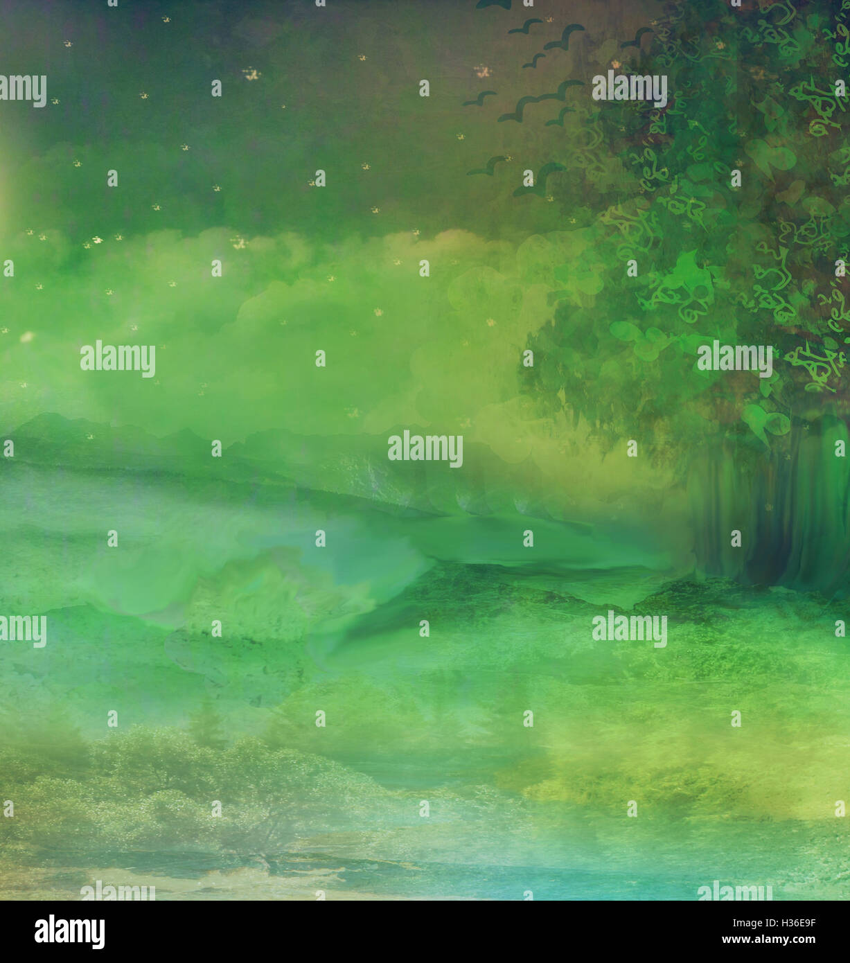 night forest in mountain Stock Photo - Alamy