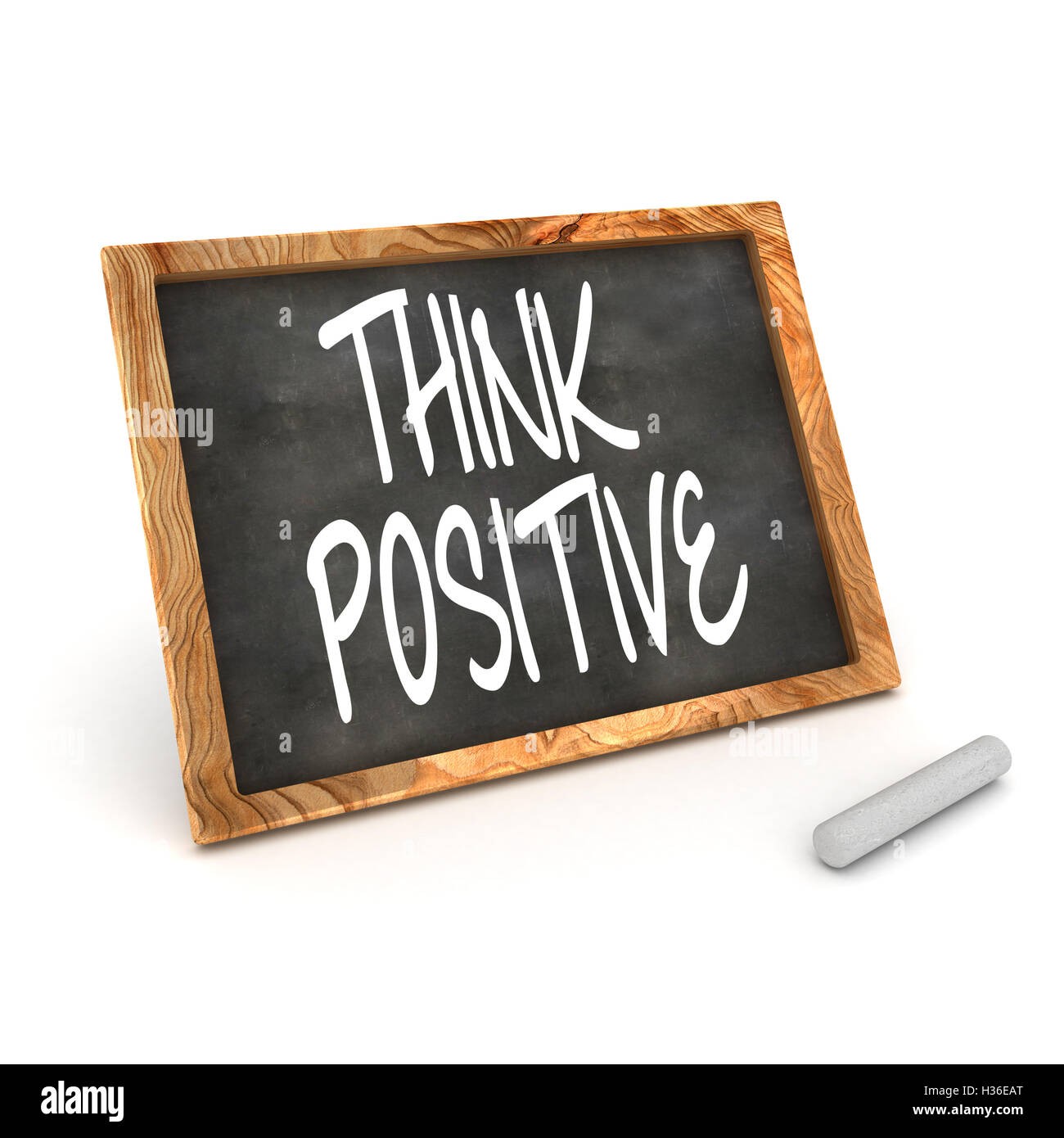 Think Positive Blackboard Stock Photo - Alamy