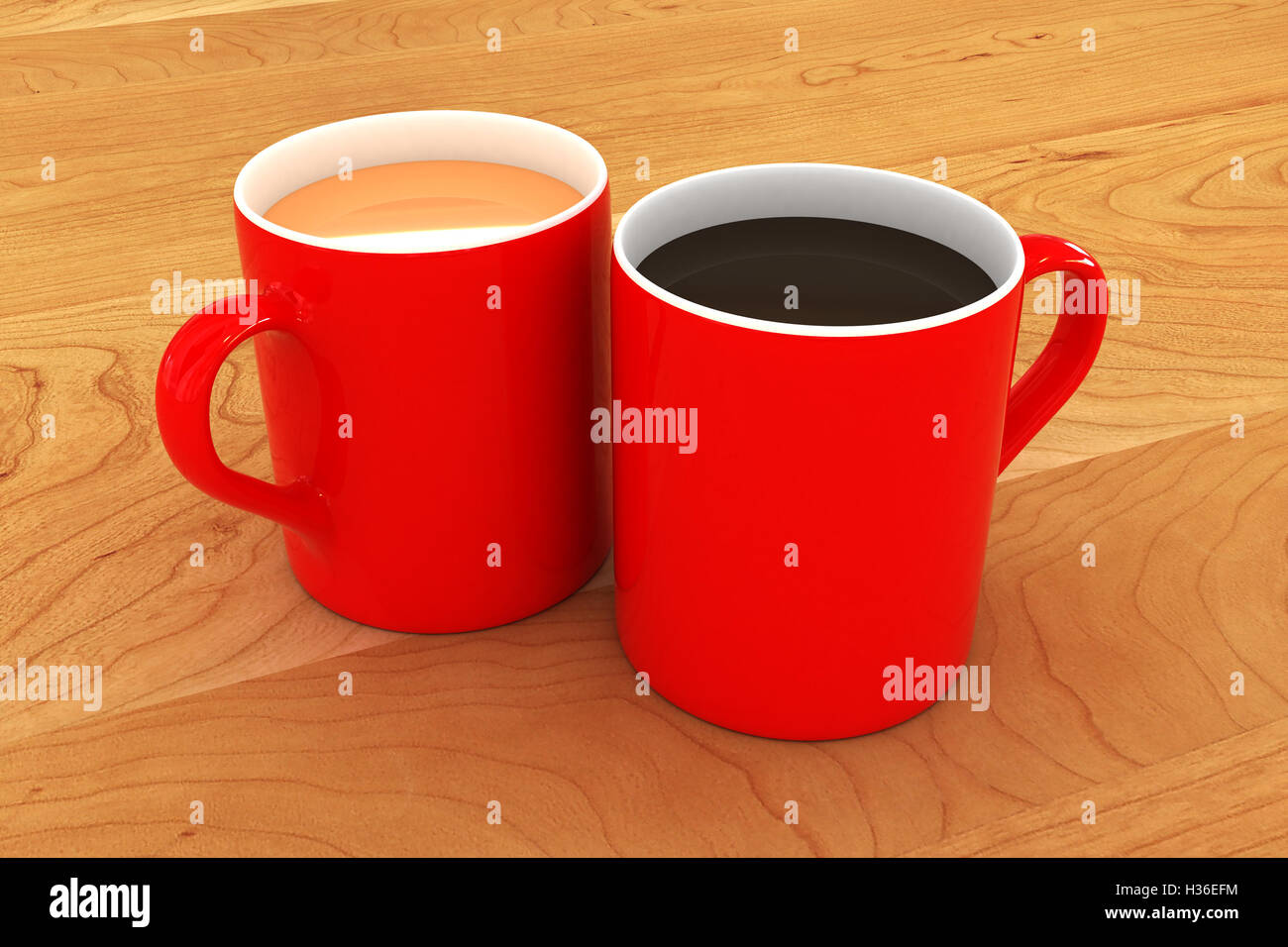 A Colourful Tea and Coffee Mug Illustration Stock Photo - Alamy