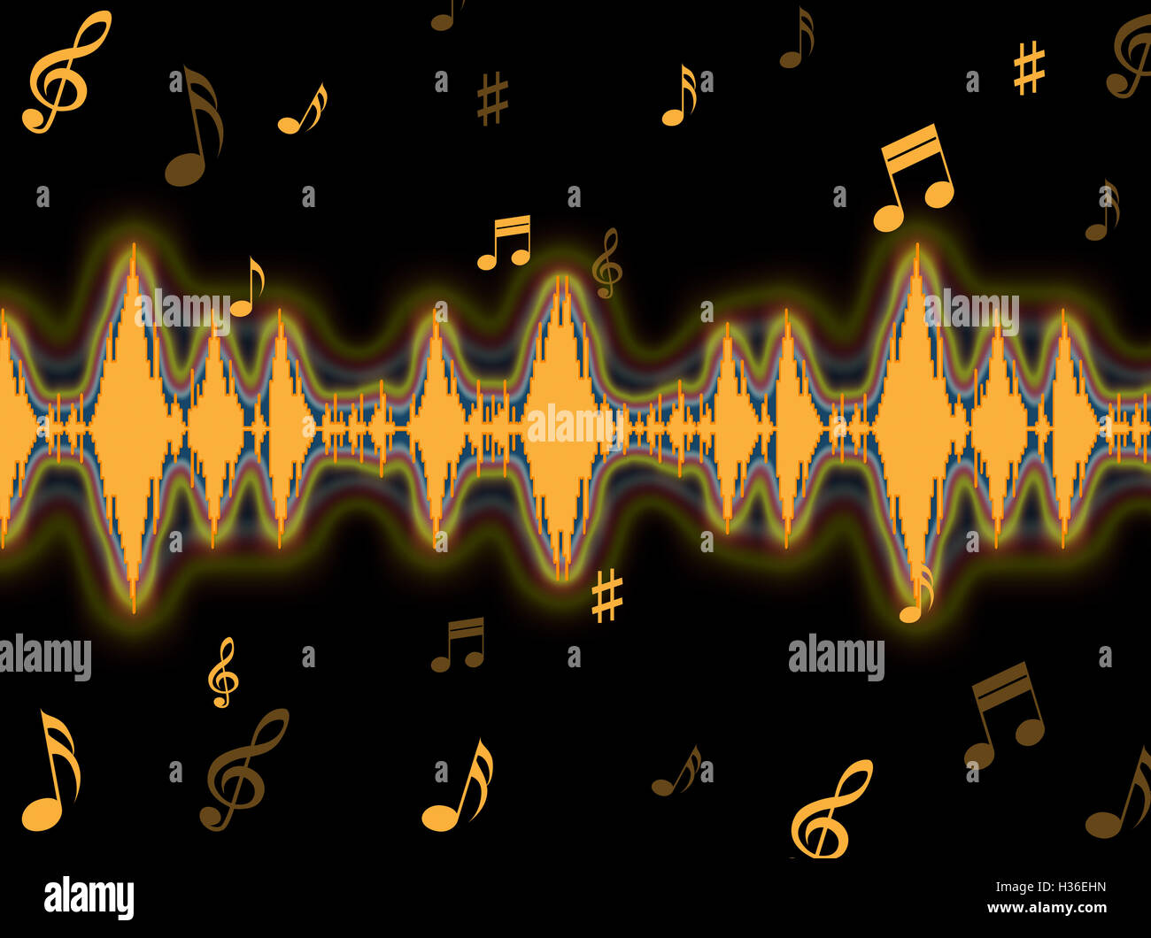 Sound Wave Background Means Frequency Amplifier Or Sound Mixer Stock ...