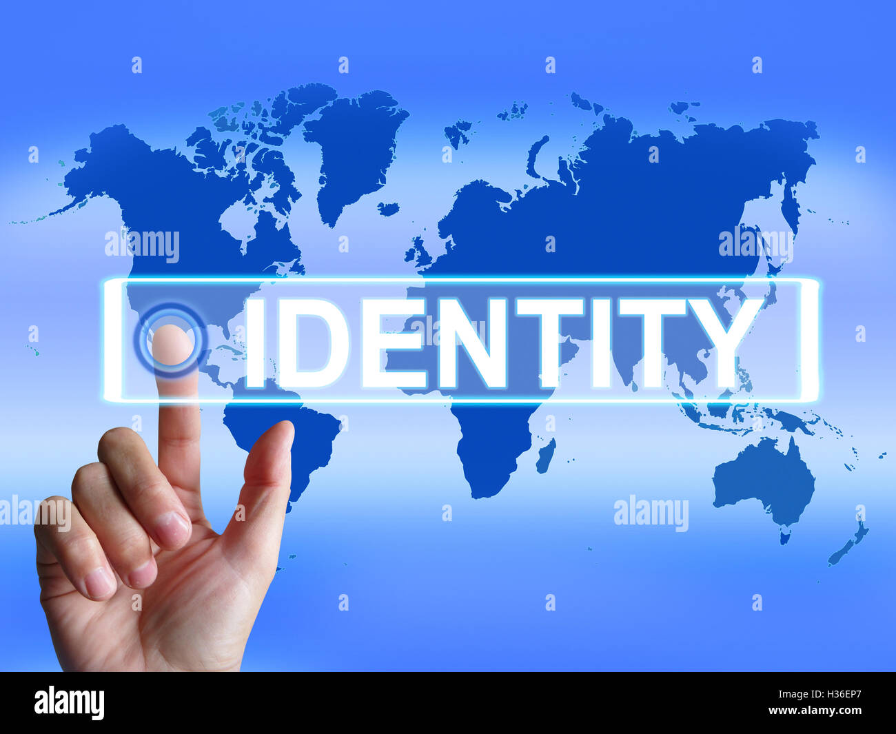 Identity Map Represents Worldwide or International Identificatio Stock ...