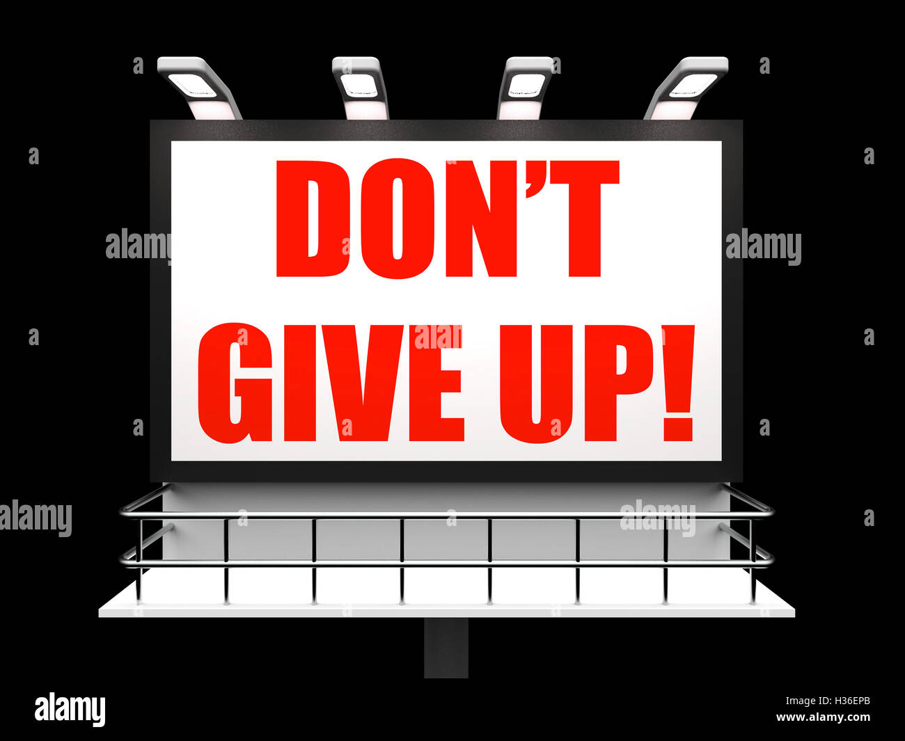 Dont Give Up Sign Shows Encouragement and Yes You Can Stock Photo - Alamy
