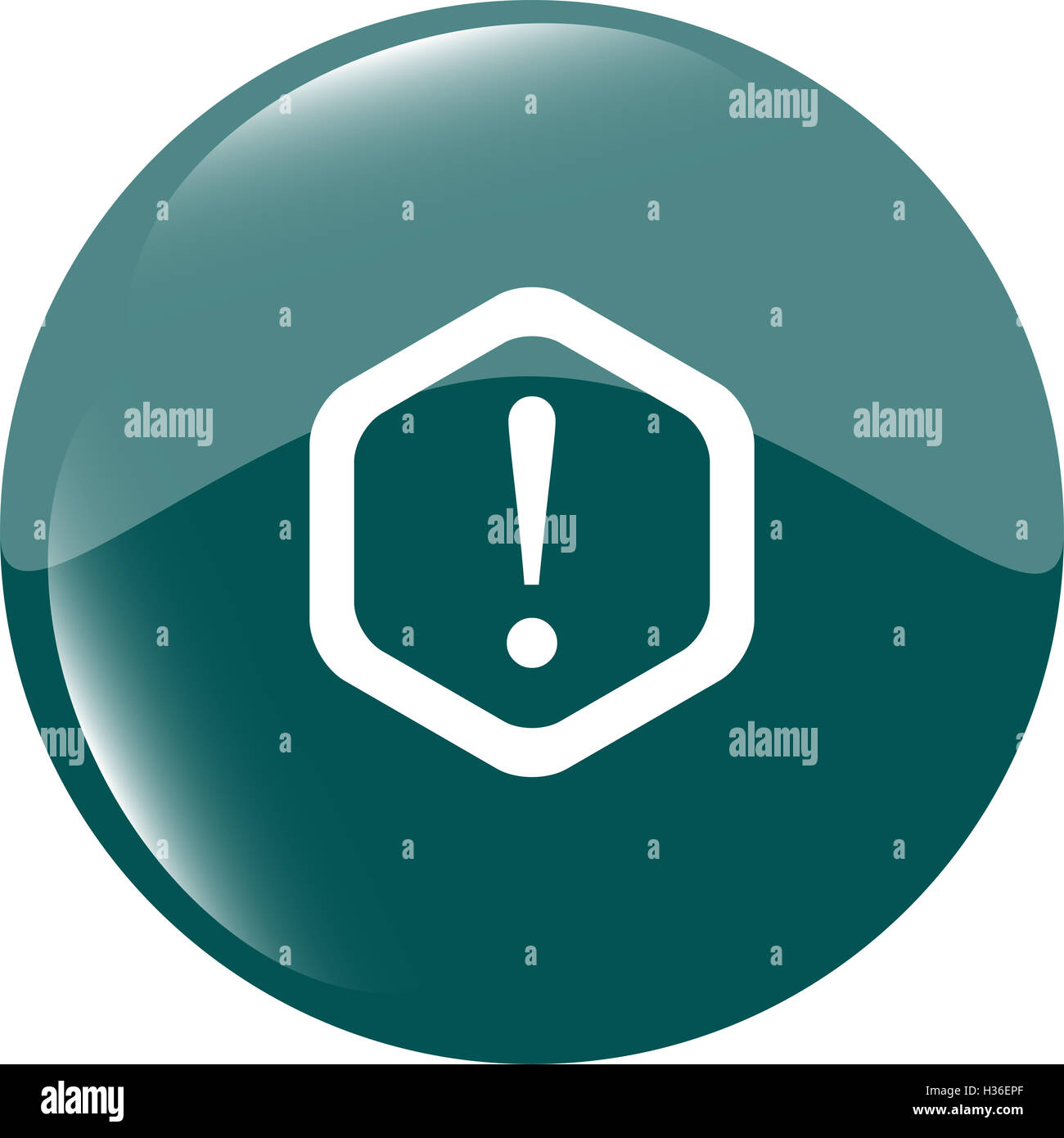 Attention sign icon. Exclamation mark. Hazard warning symbol. Modern UI ...