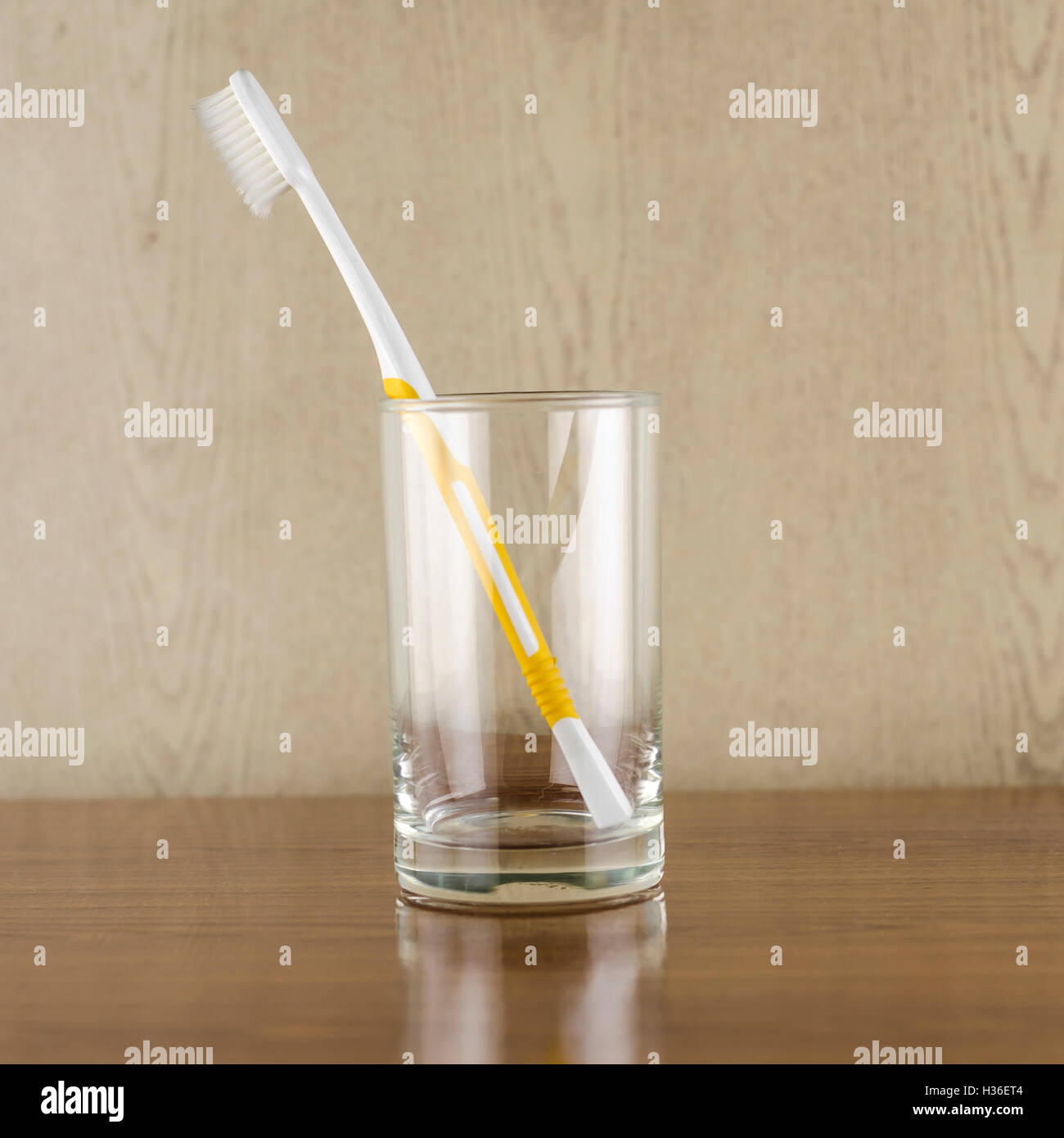 toothbrush in glass Stock Photo - Alamy