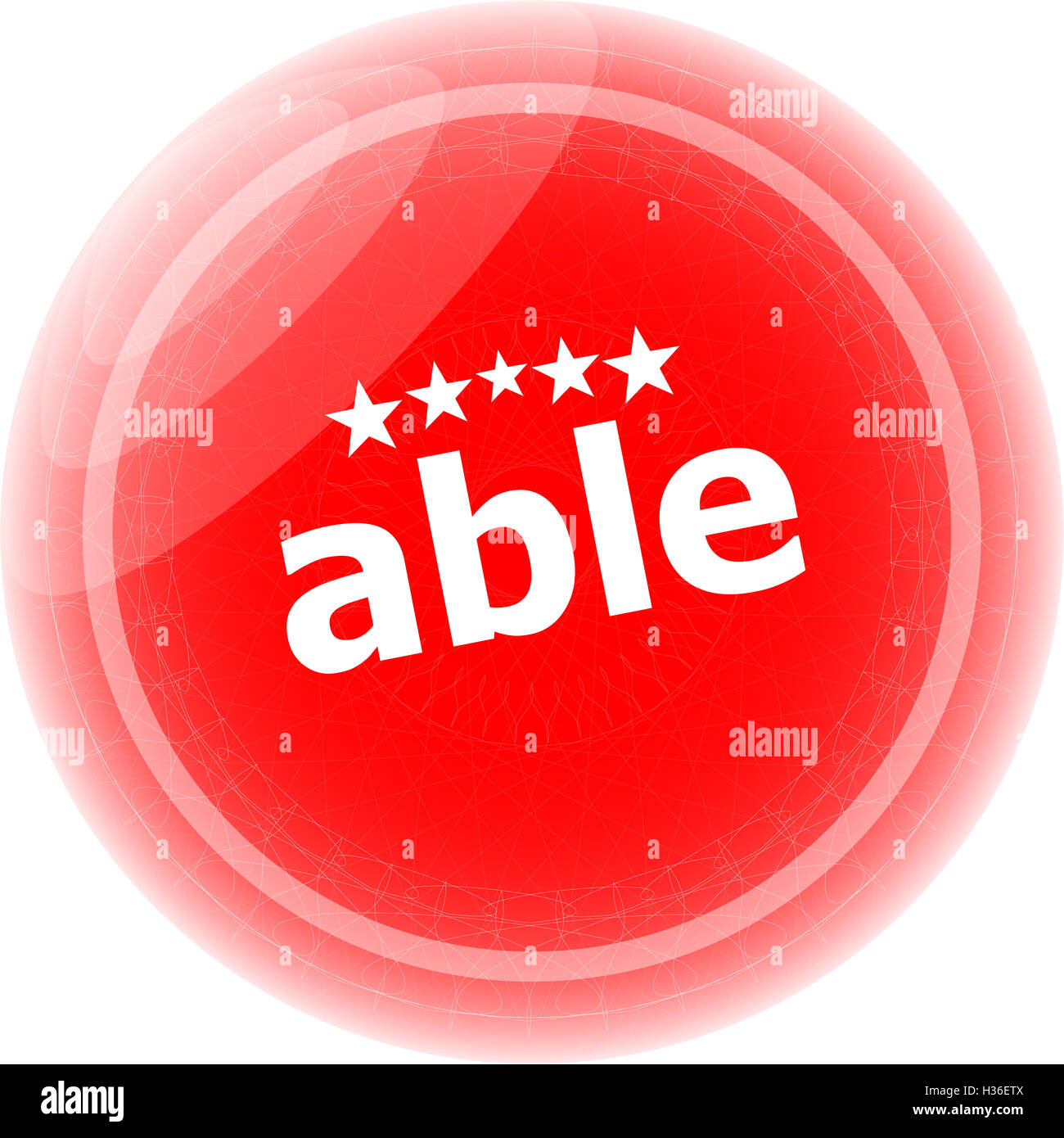 able word stickers icon button isolated on white Stock Photo - Alamy