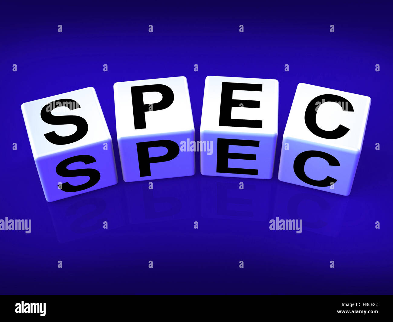 Spec Blocks Refer to Details Specifications and Blueprint Stock Photo ...