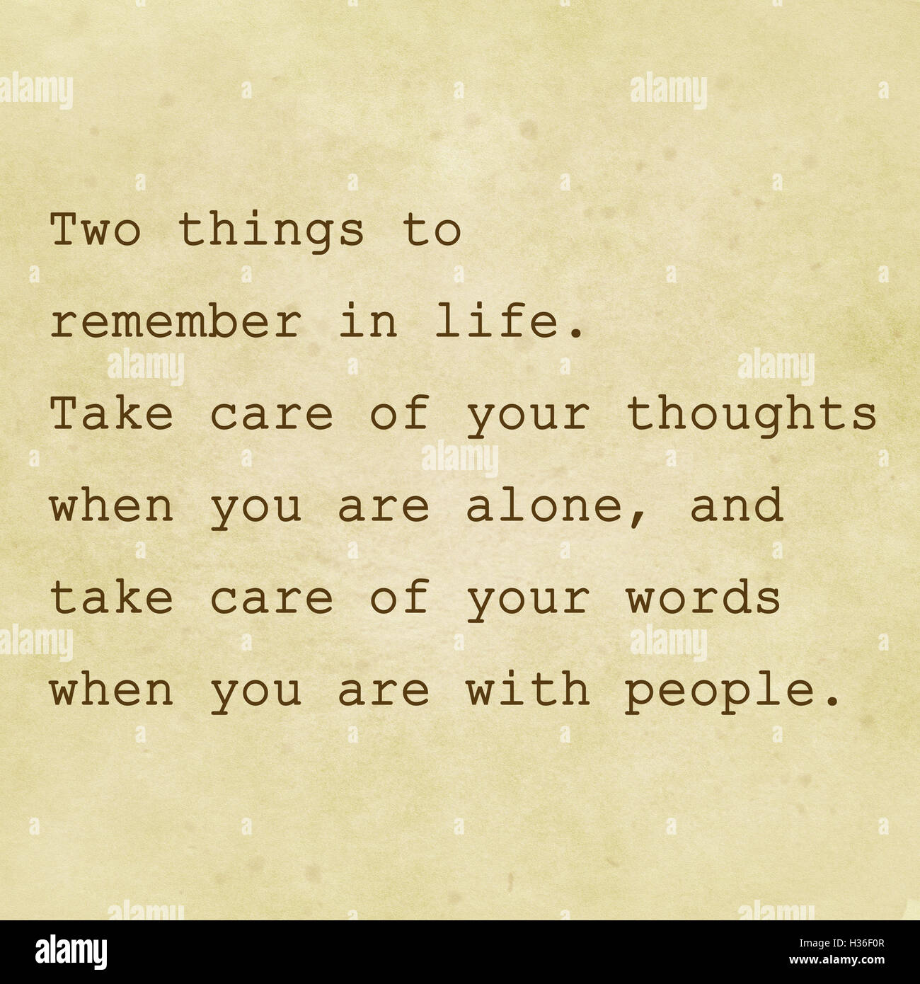 Inspirational motivating quote on old paper background Stock Photo - Alamy