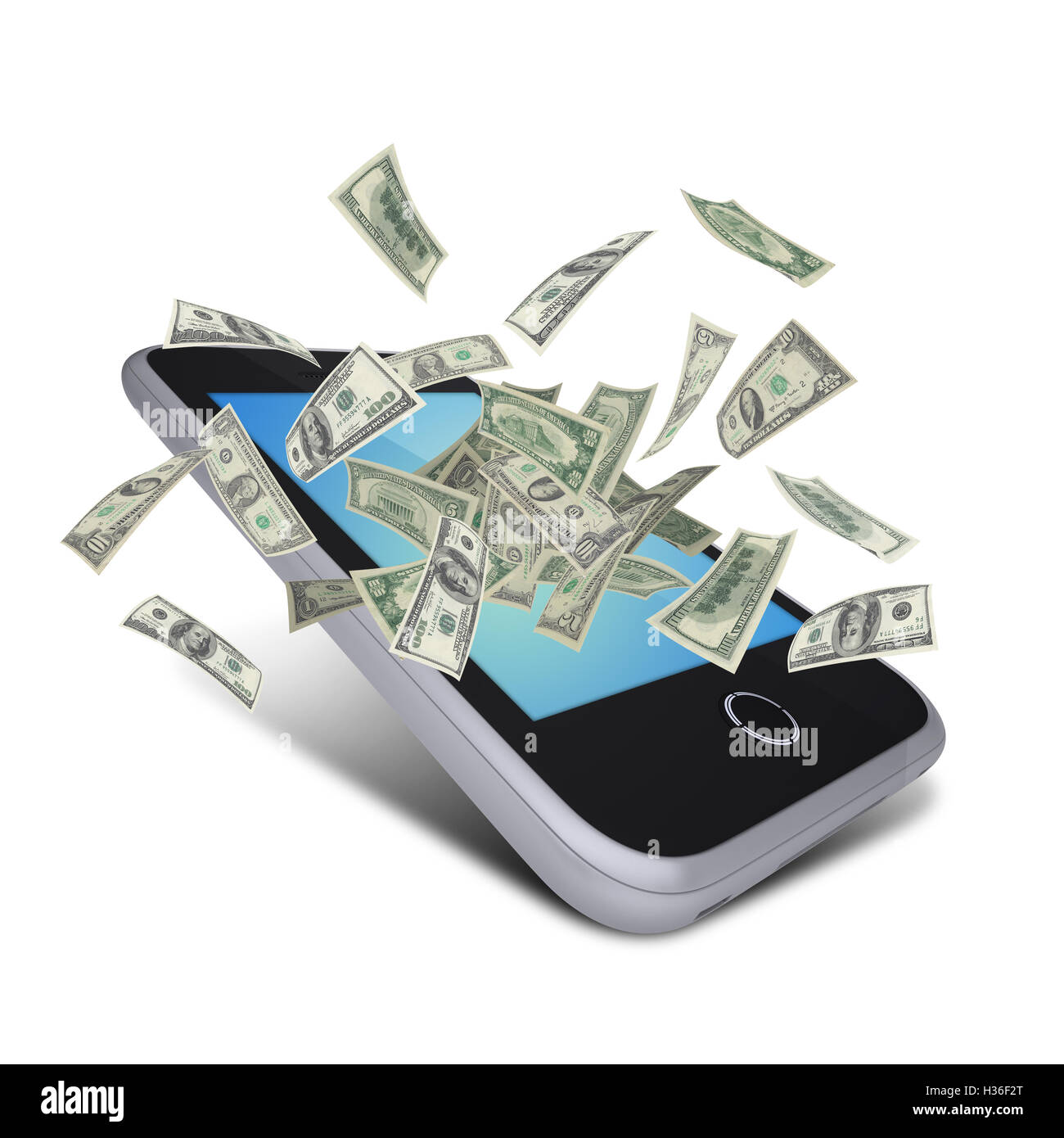 Bank notes smart phone hi-res stock photography and images - Alamy