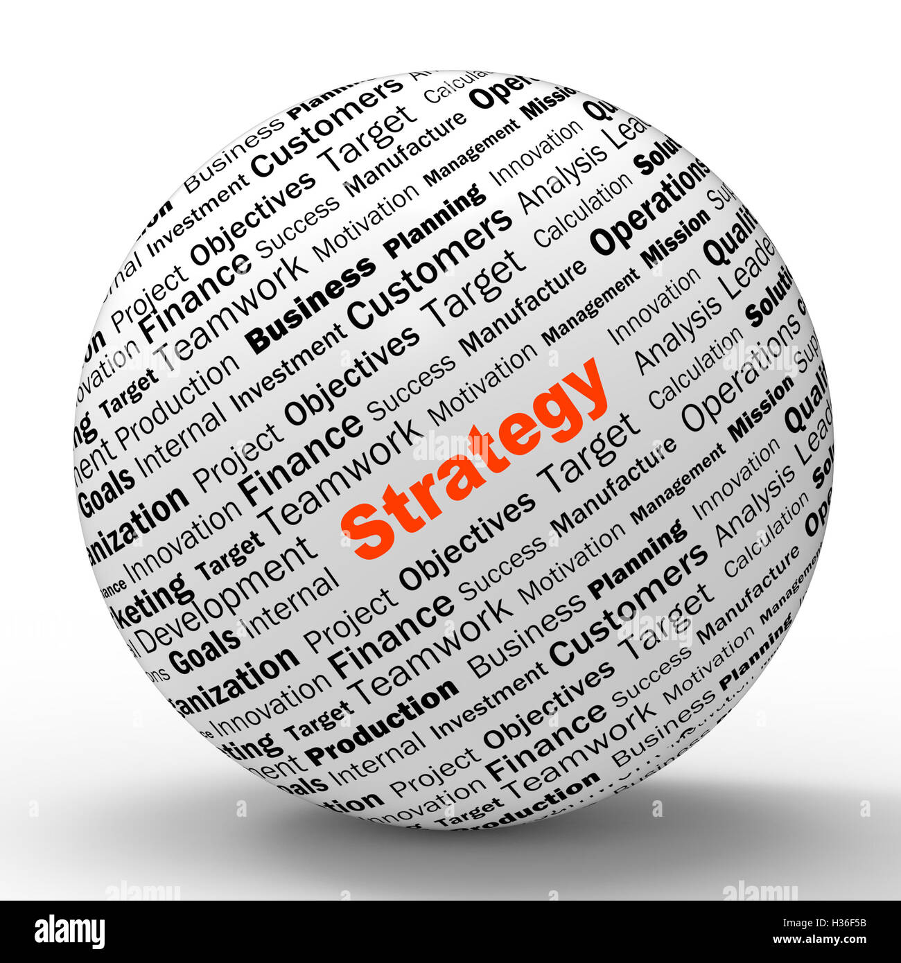 Strategy Sphere Definition Shows Successful Planning Or Manageme Stock ...