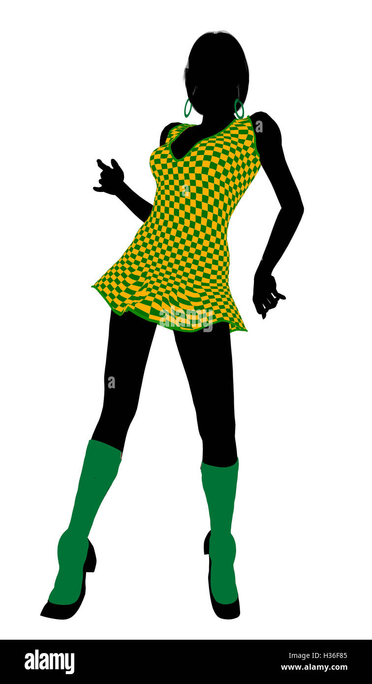 Go Go Dancer Illustration Silhouette Stock Photo - Alamy