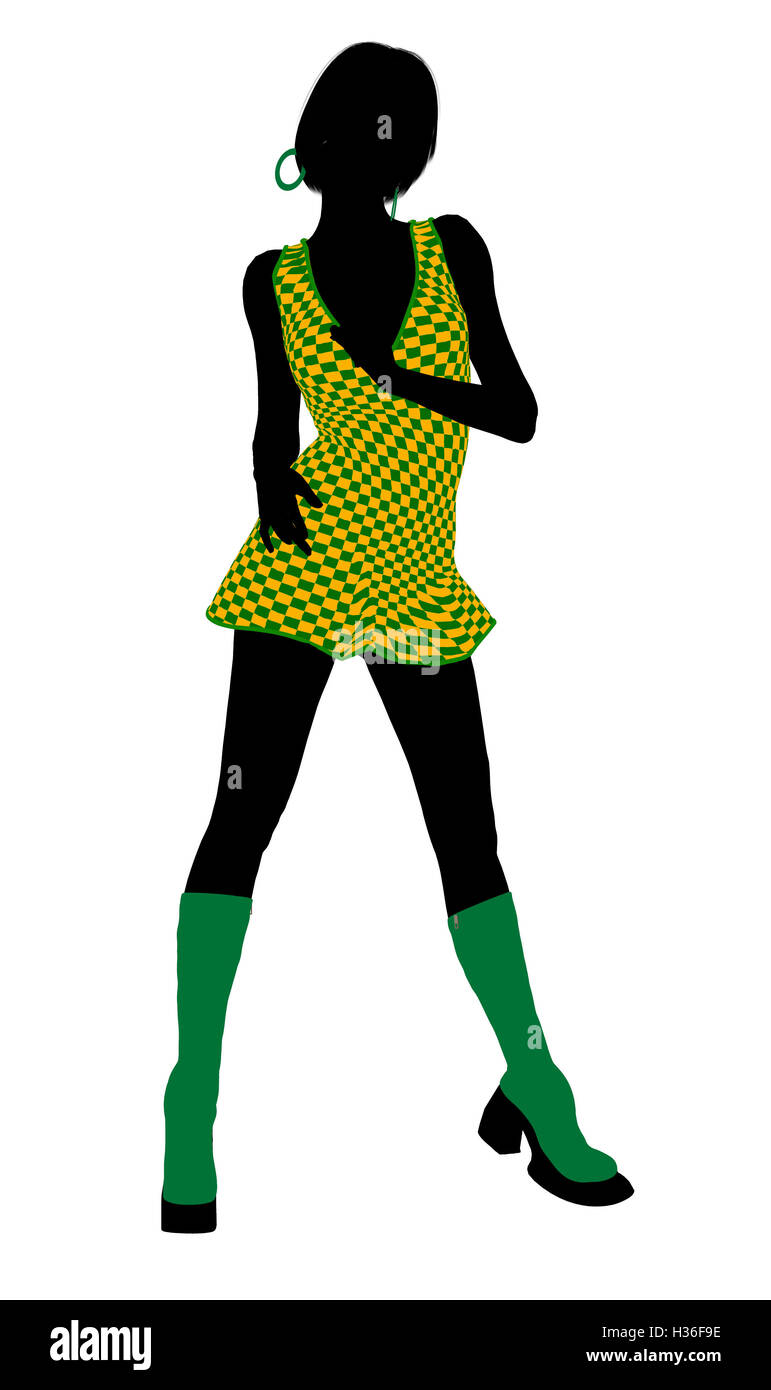 Go Go Dancer Illustration Silhouette Stock Photo - Alamy