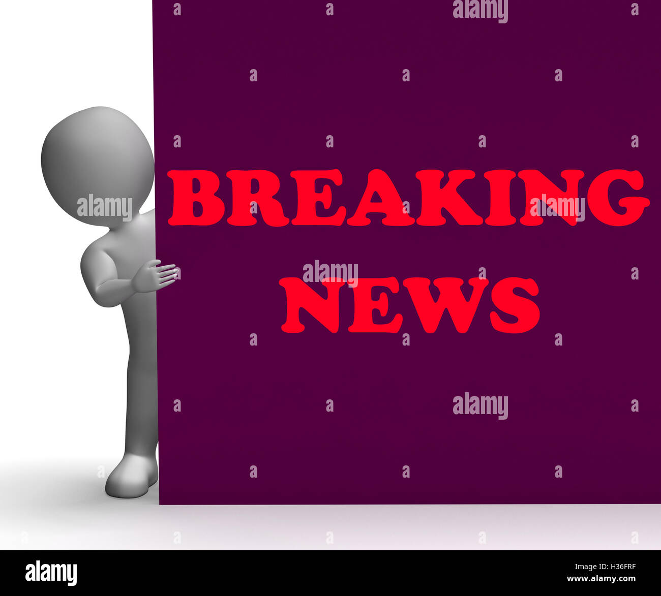 Breaking News Sign Showing Last Minute News Stock Photo - Alamy
