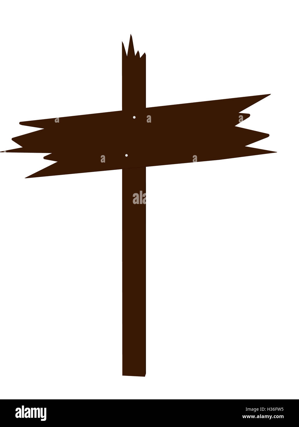Brown Wooden Sign Art Illustration Stock Photo - Alamy