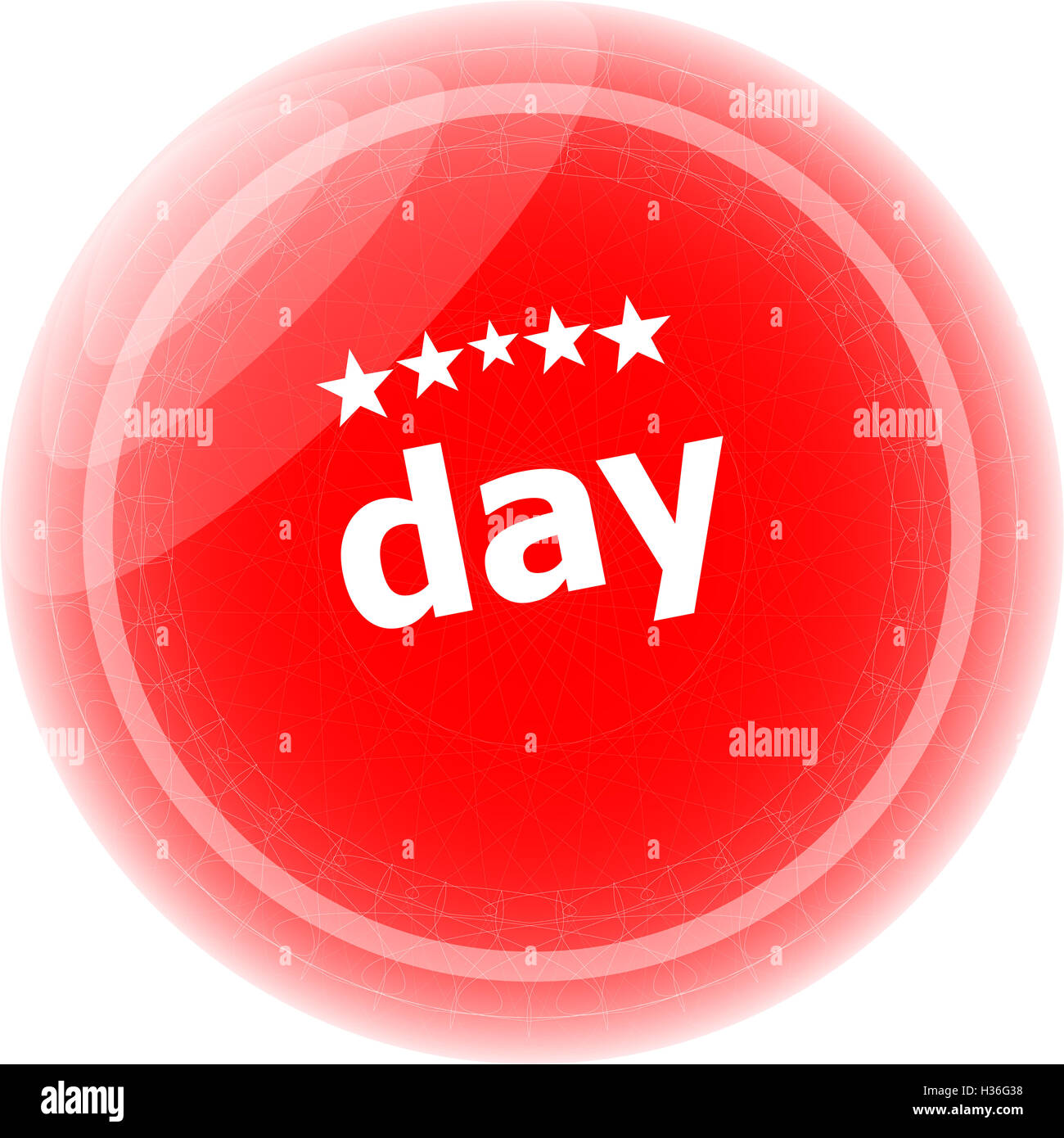 day word red web button, label, icon Stock Photo - Alamy