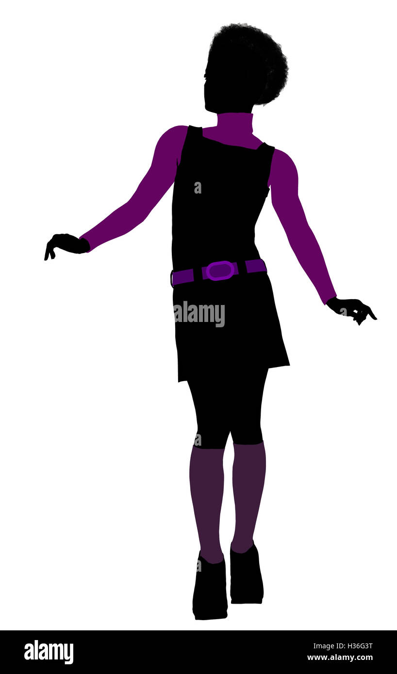 African American Go Go Dancer Illustration Silhouette Stock Photo - Alamy