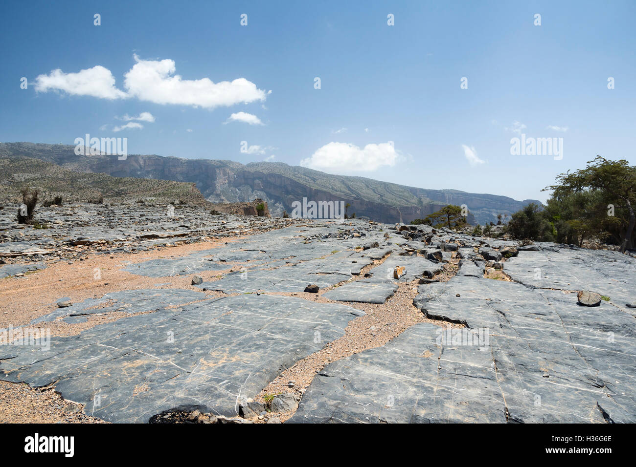 Rocks Jebel Shams Stock Photo - Alamy
