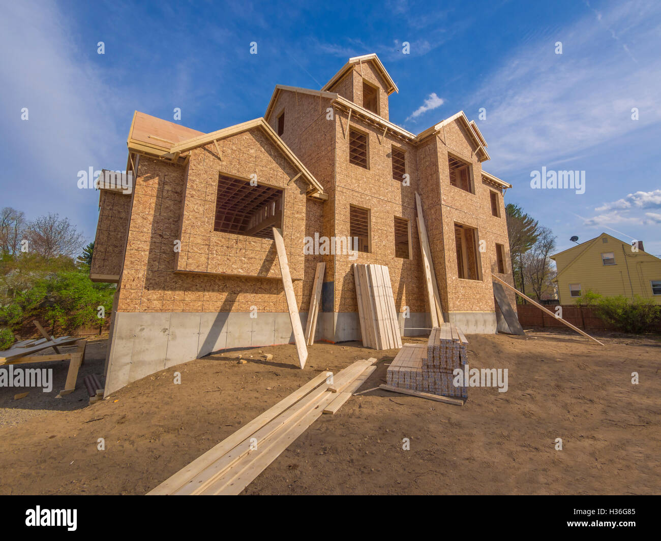 New house under construction Stock Photo - Alamy