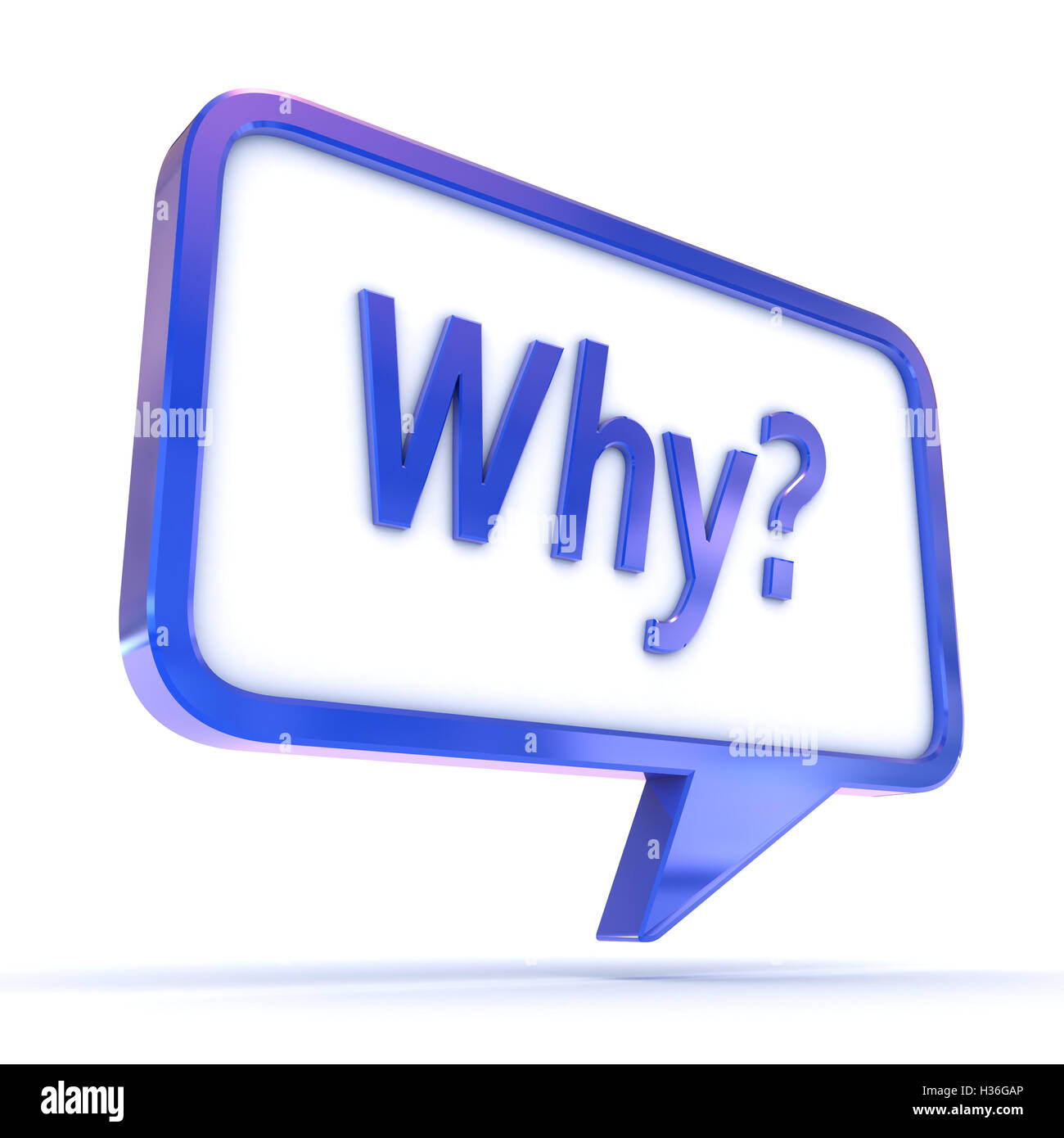 Speech Bubble Why Stock Photo - Alamy