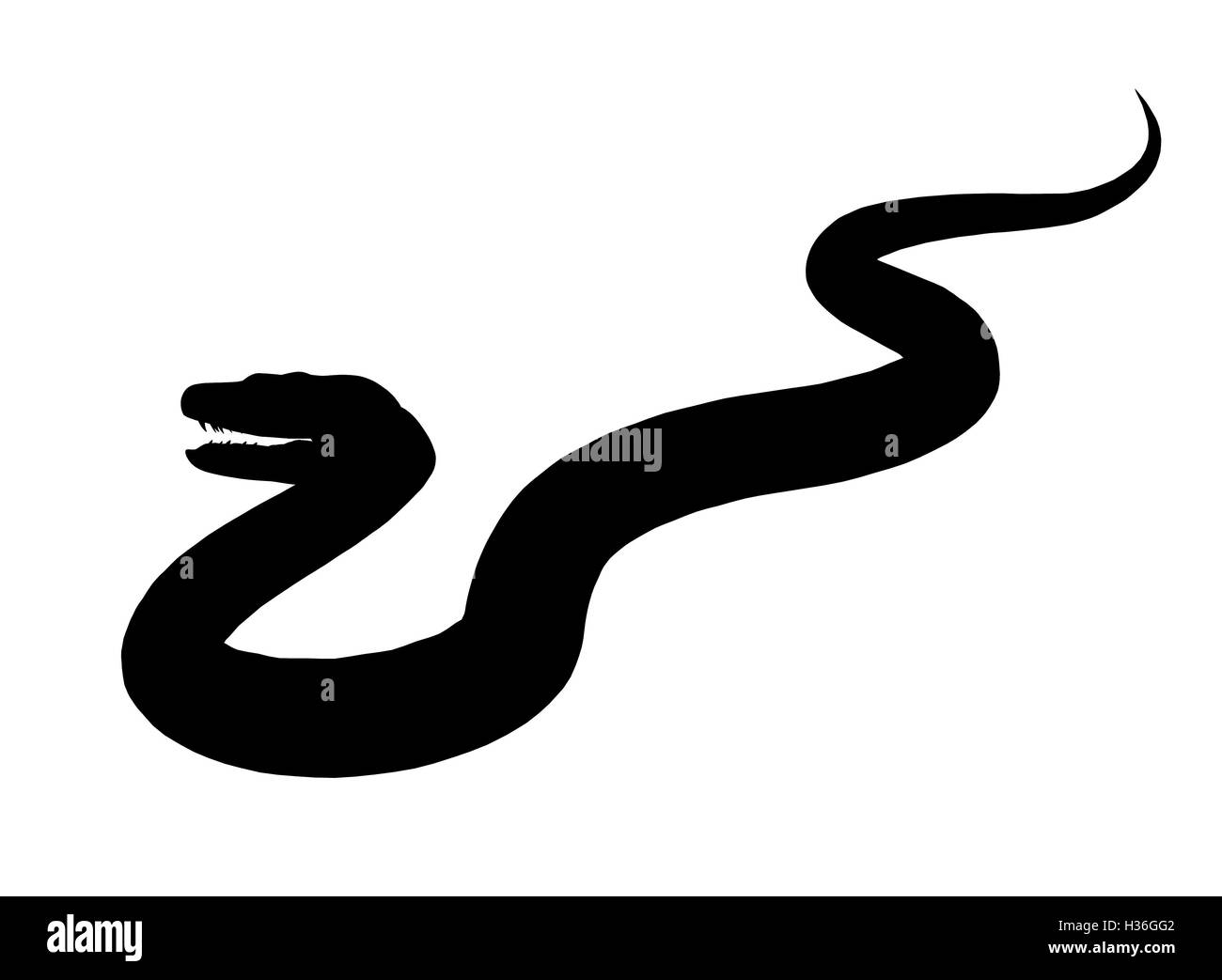 Snake Illustration Silhouette Stock Photo - Alamy