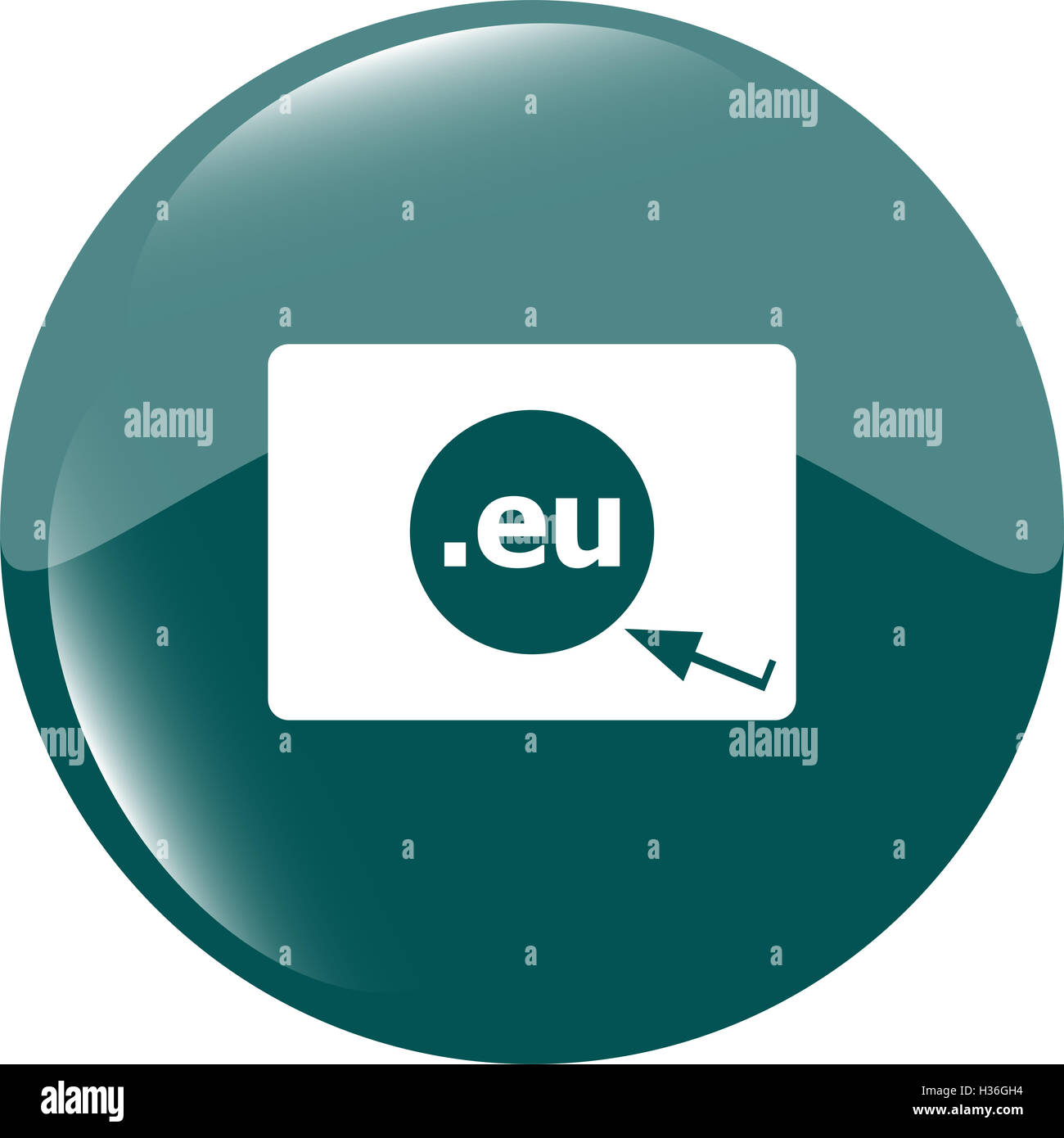 Domain EU sign icon. Top-level internet domain symbol with cursor ...