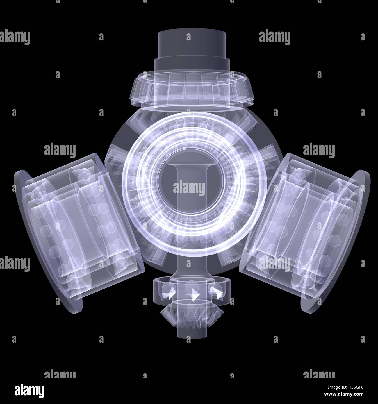 Gears. X-ray render Stock Photo - Alamy