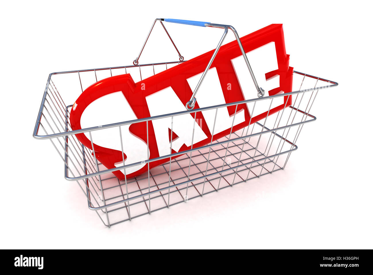 Sale Basket Illustration Stock Photo - Alamy