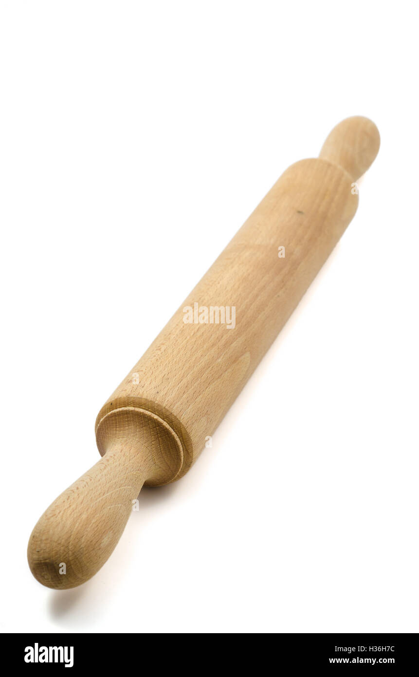 Rolling-Pin isolated on a white background Stock Photo - Alamy