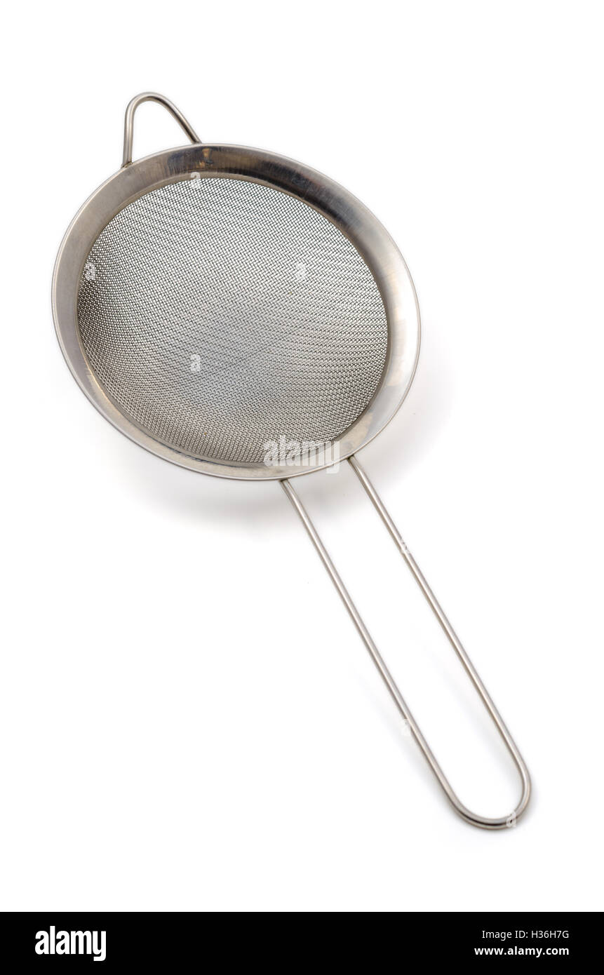 Strainer isolated on white background Stock Photo - Alamy