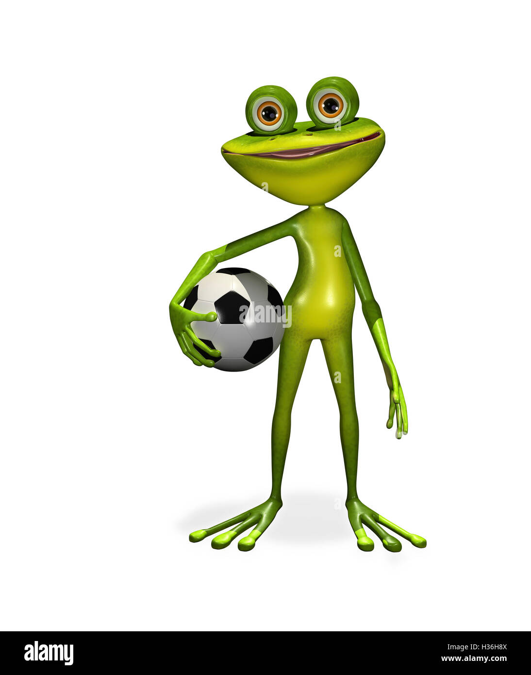 soccer player frog Stock Photo - Alamy