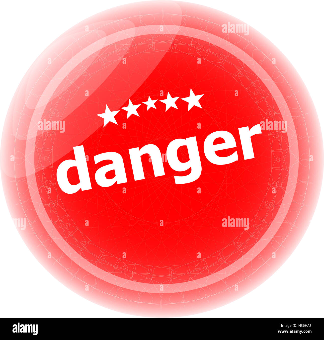 danger word on web button, label, icon Stock Photo - Alamy