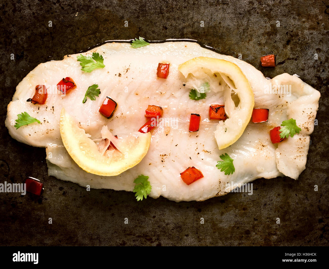 rustic baked fish Stock Photo - Alamy