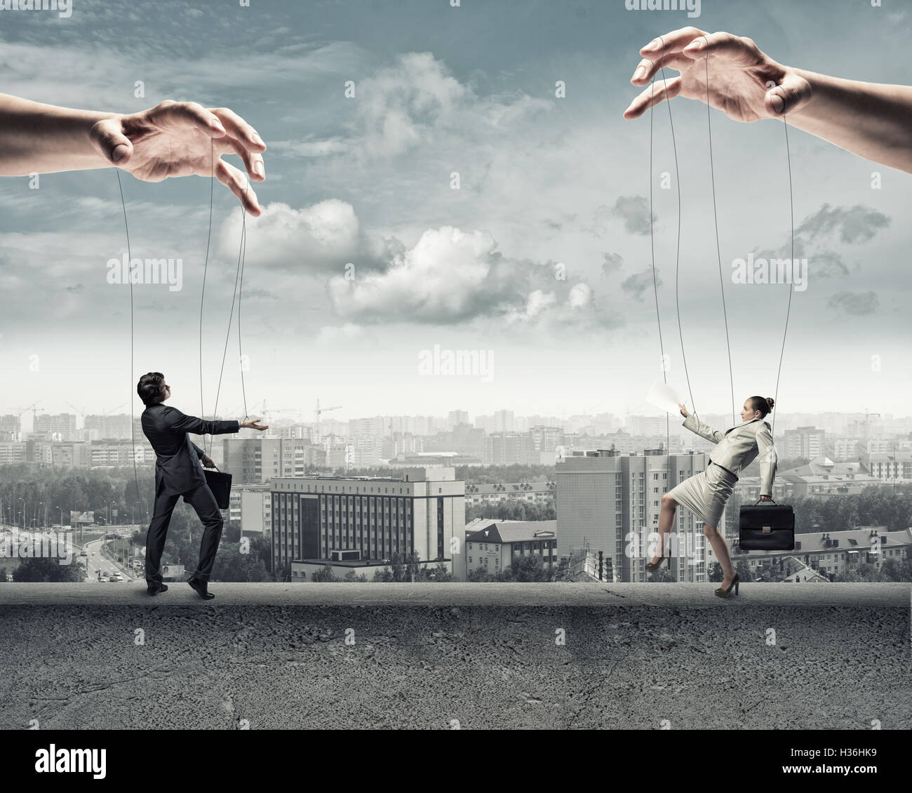 Puppet strings woman hi-res stock photography and images - Alamy