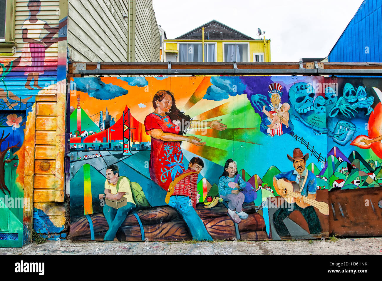 Mural in the Castro district, San Francisco Stock Photo - Alamy
