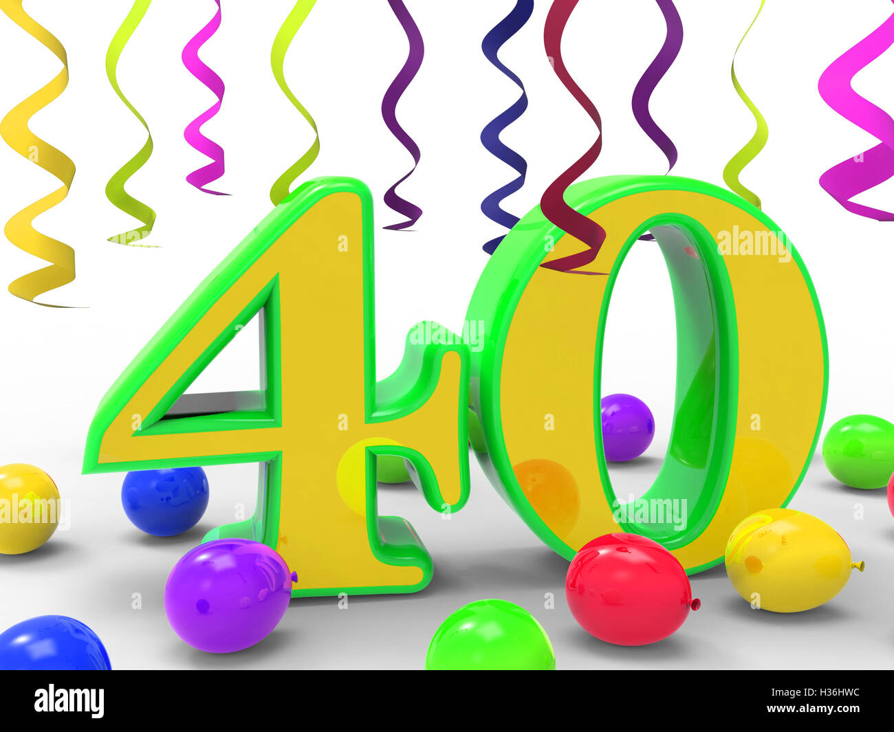 3d number 40 hi-res stock photography and images - Alamy