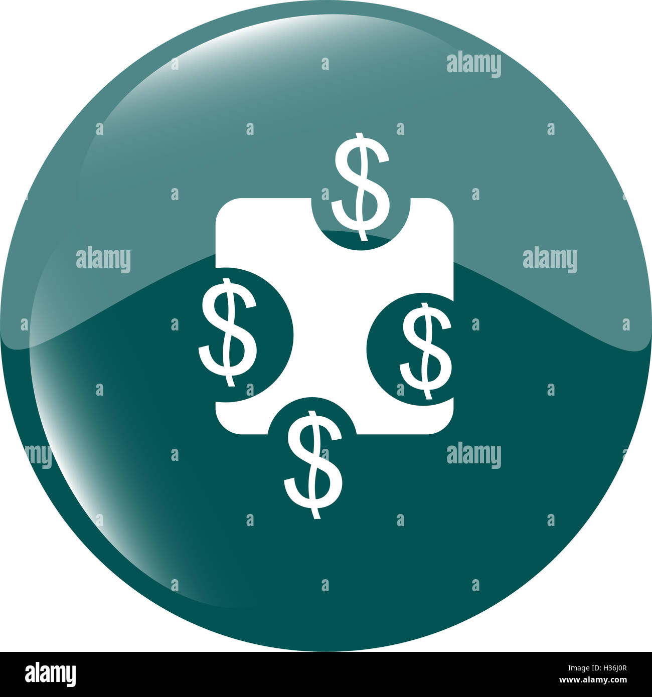 web sign icon. Dollar usd symbol. shiny button. Modern UI website ...